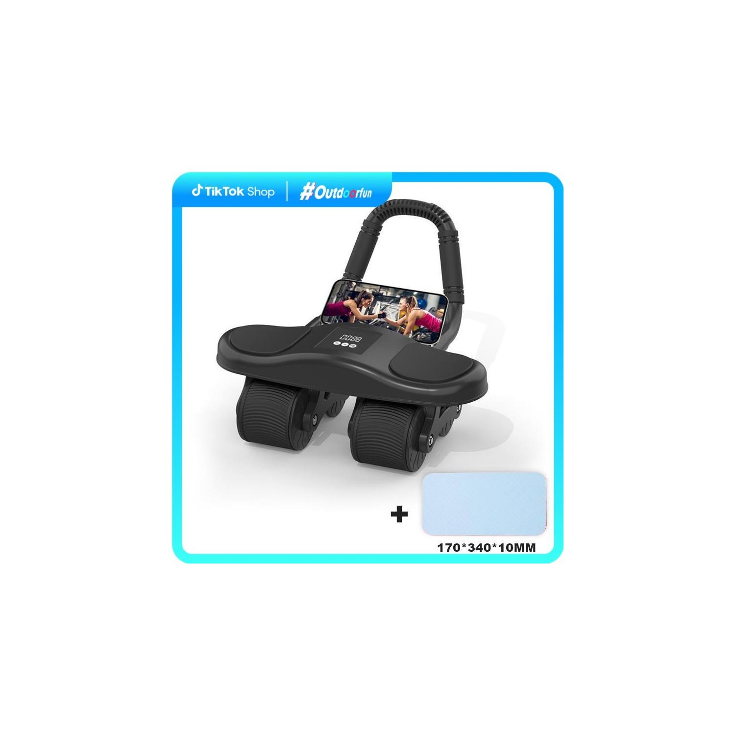 Abdominal Wheel Men's and Women's Home Elbow Brace Roller Exercise and ...