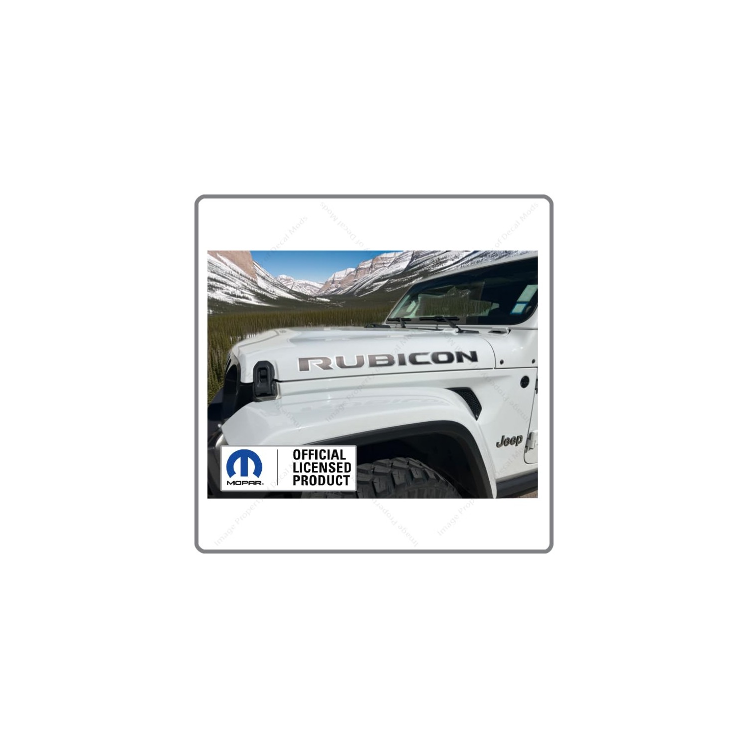 Decal Mods Rubicon Hood Graphic Vinyl Decal fits Jeep Rubicon JL/JT ...