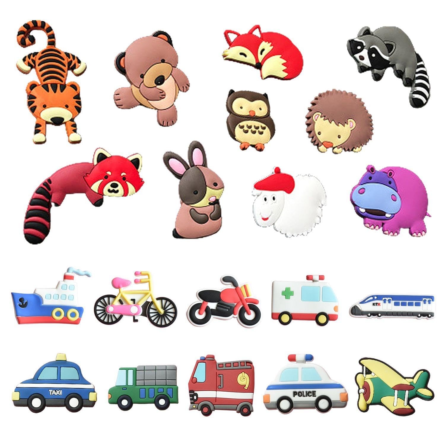 20 Pieces of Magnetic Refrigerator Magnets, Cartoon Refrigerator ...