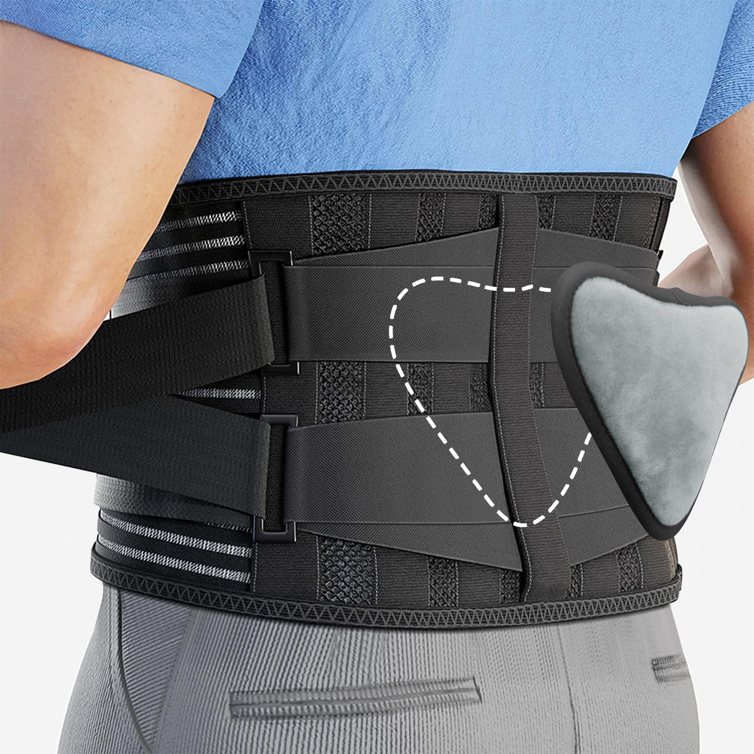 Corsé Lumbar EUARD – Soporte para la Parte Baja de la Espalda con 4 ...