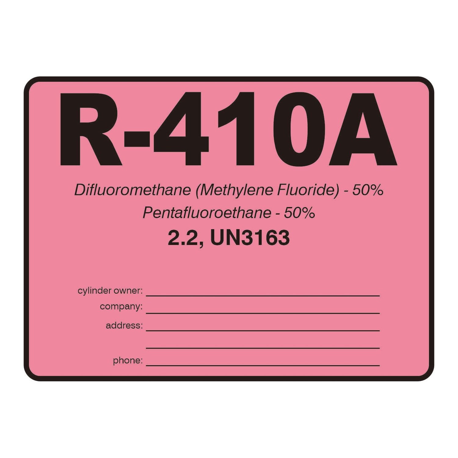 R410A HVAC/R Labels R-410A Color Coded Refrigerant ID Labels ...