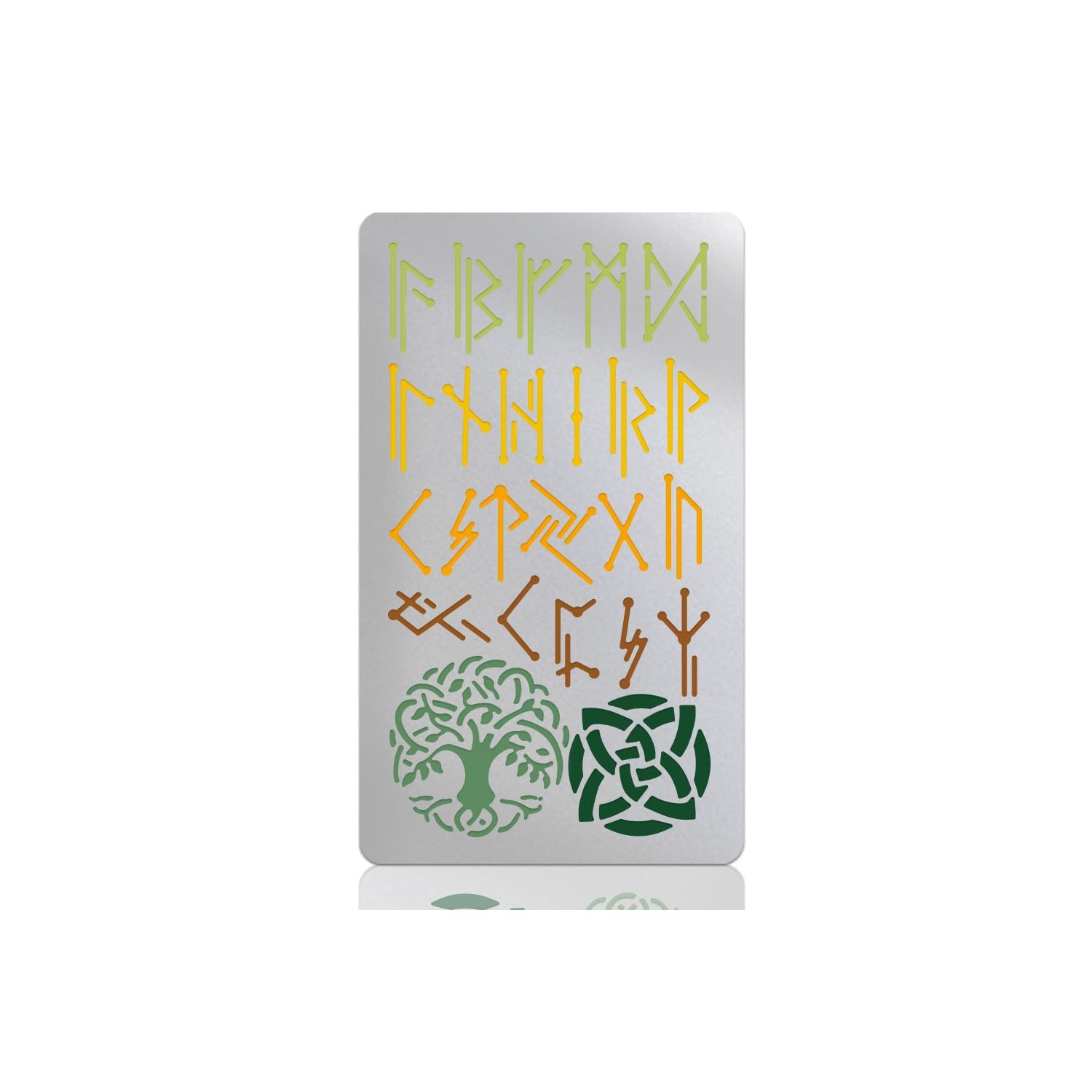 UNICRAFTALE Metal Stencils for Craft Wood Burning Viking Runes Stencil ...