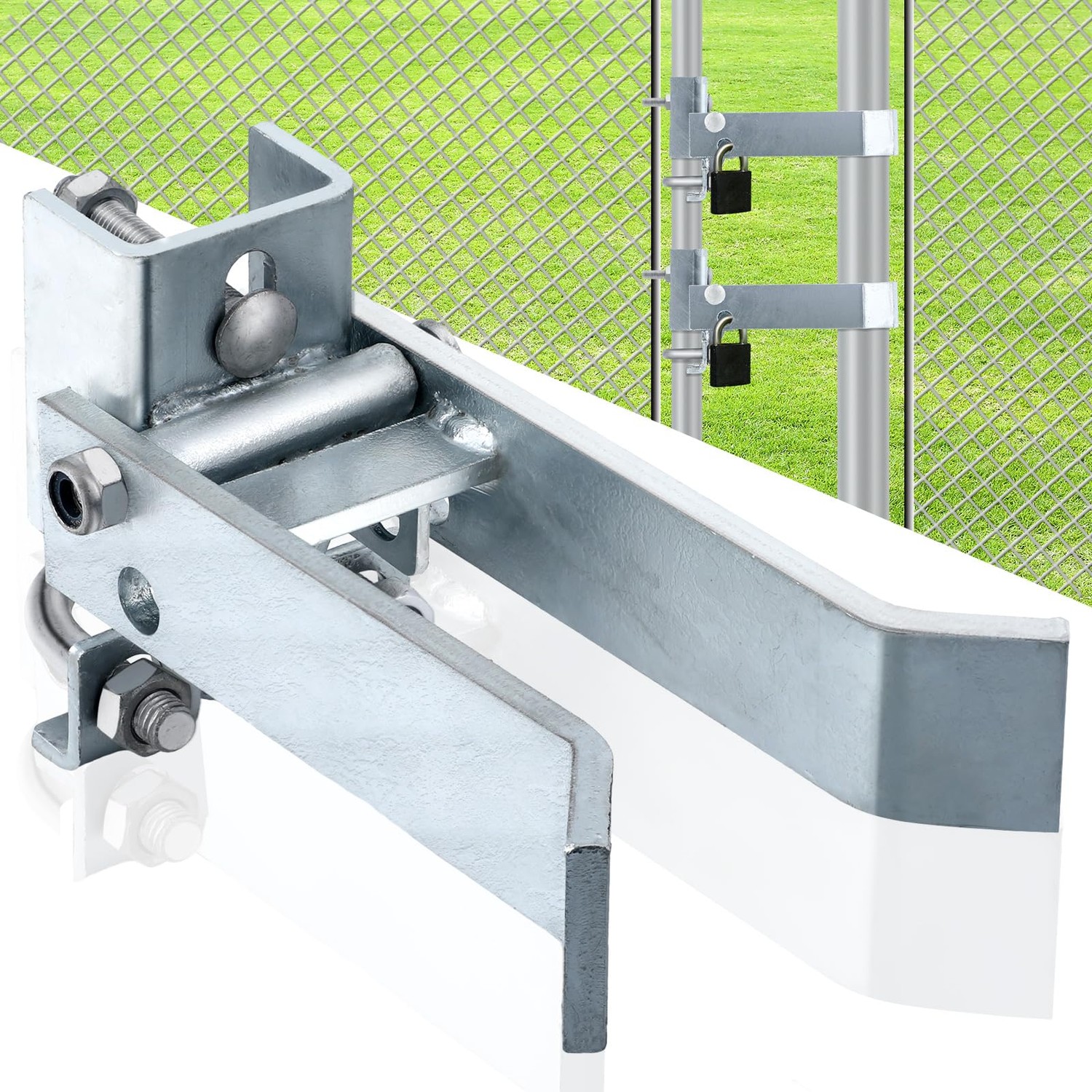 MorningRo 2-1/2 Inch Chain Link Single Gate Latch for 1-5/8" or 2" Gate ...