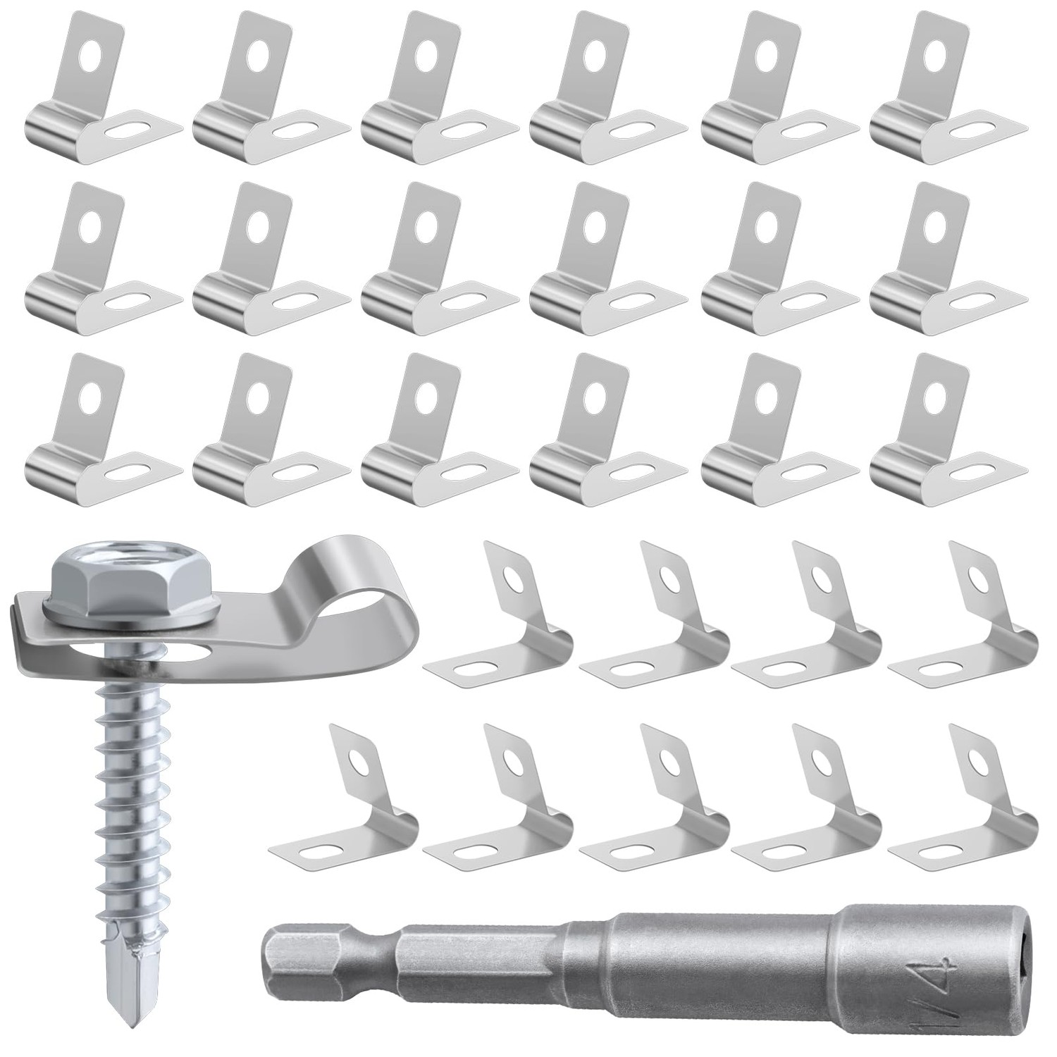 Wire Fence Clips 220 PCS丨Fence Wire Clamps Stainless Steel Agricultural ...