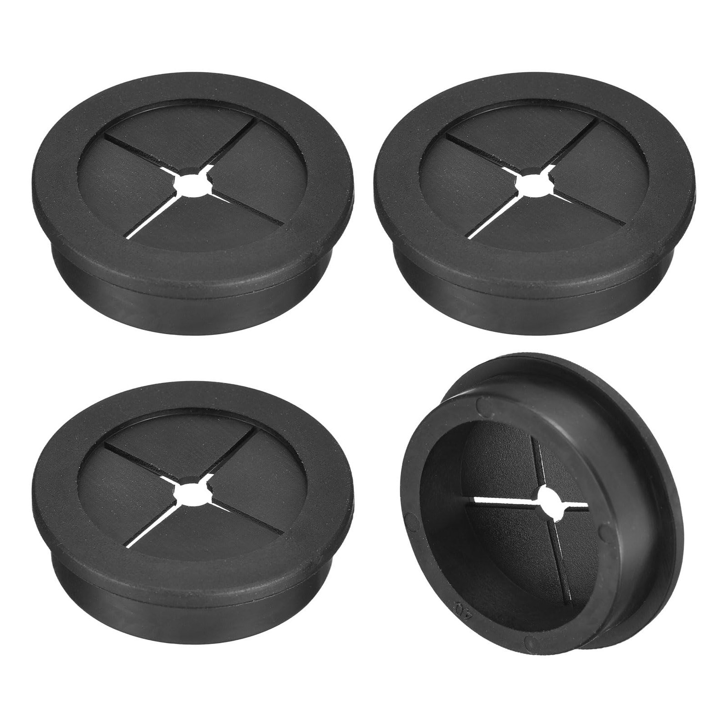 sourcing map 4 Pcs Cable Cord Grommet, 1-9/16 Inch (40mm) Desk Grommet ...