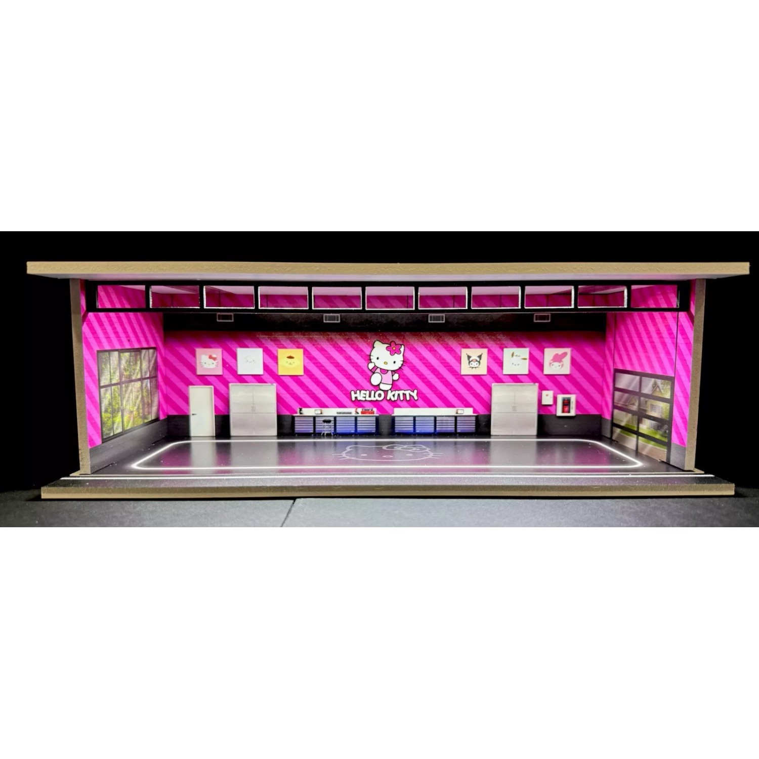 Shop164 Hello Kitty V2 Theme FOR Hot Wheels 1:64 Model Diorama Garage ...