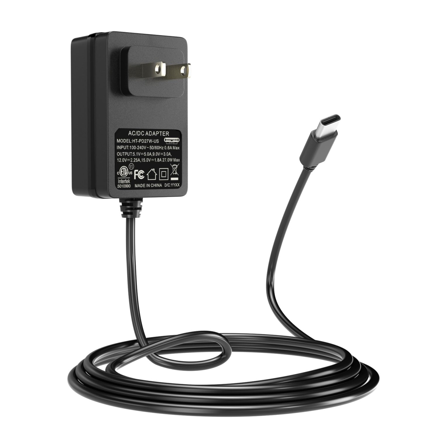 Smraza 27W USB-C Power Supply Compatible with Raspberry Pi 5, PD ...