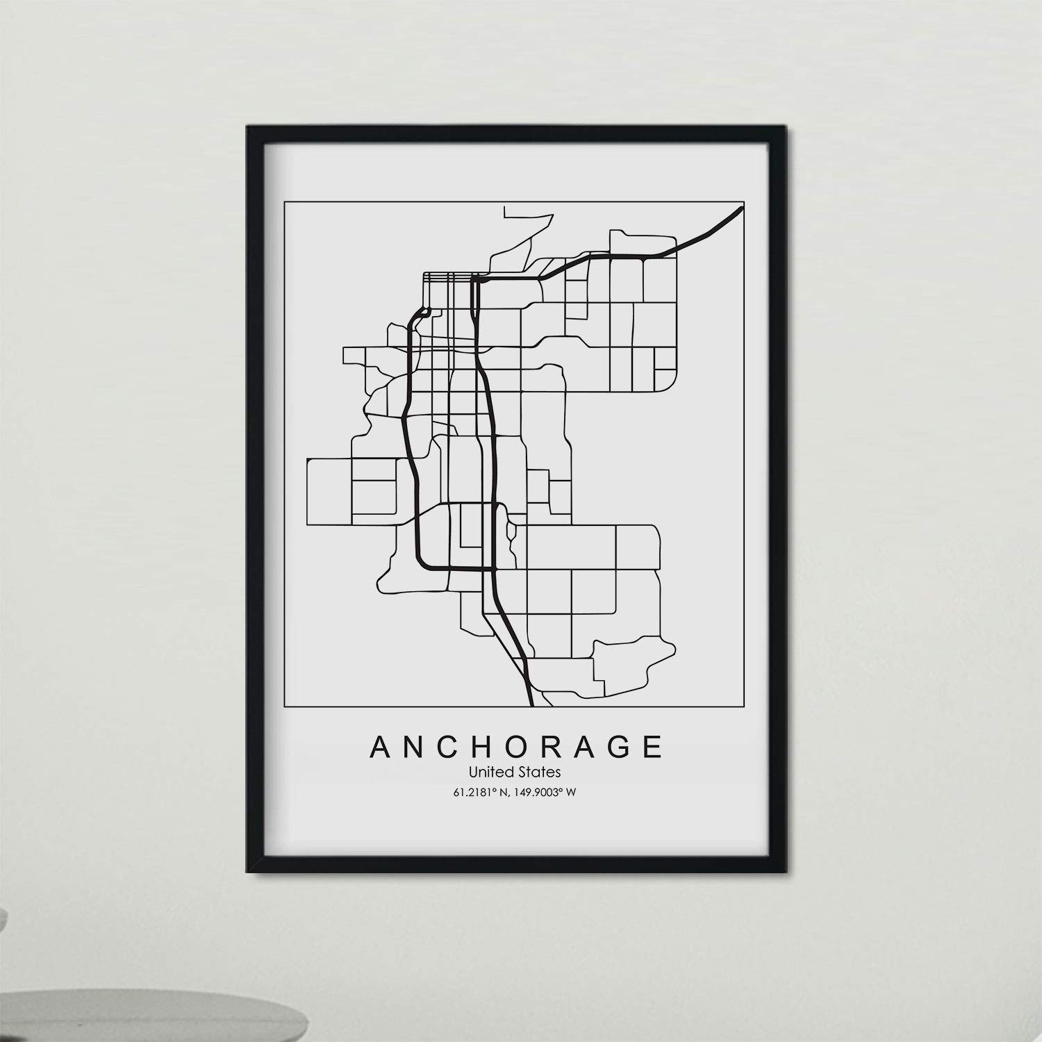 Nacnic Anchorage Map Poster - US Movie featuring images of maps and ...