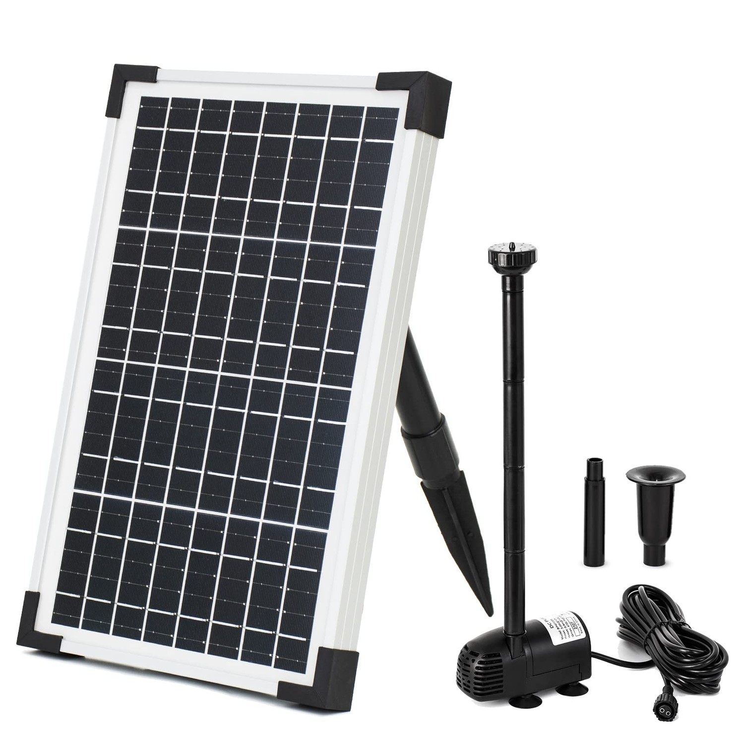 ECO-WORTHY Solar Fountain Water Pump Kit 12 W, 196 GPH+ 12 Watt Solar ...