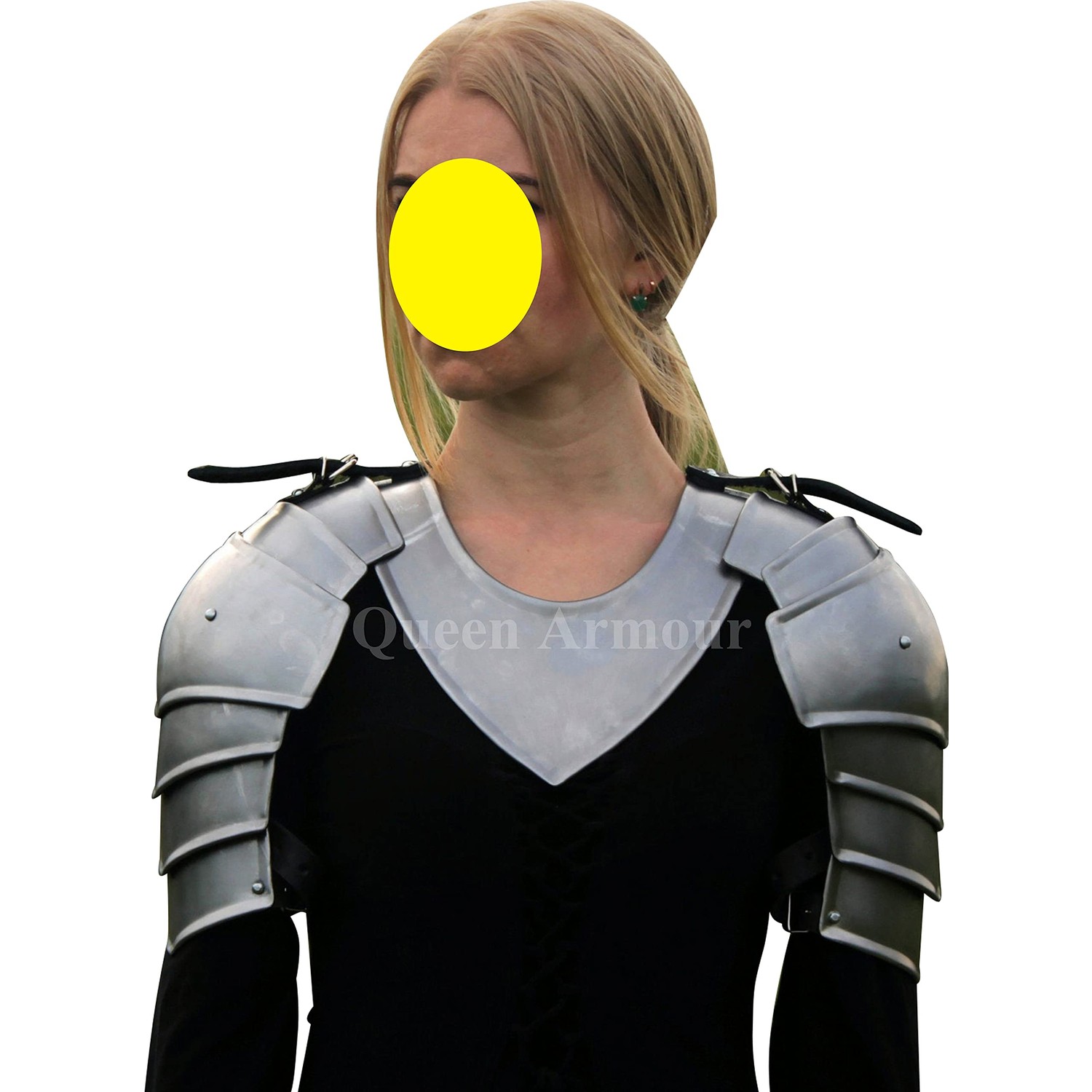 Queen Armour Pair of pauldrons with Gorget LARP pauldrons Shoulders ...