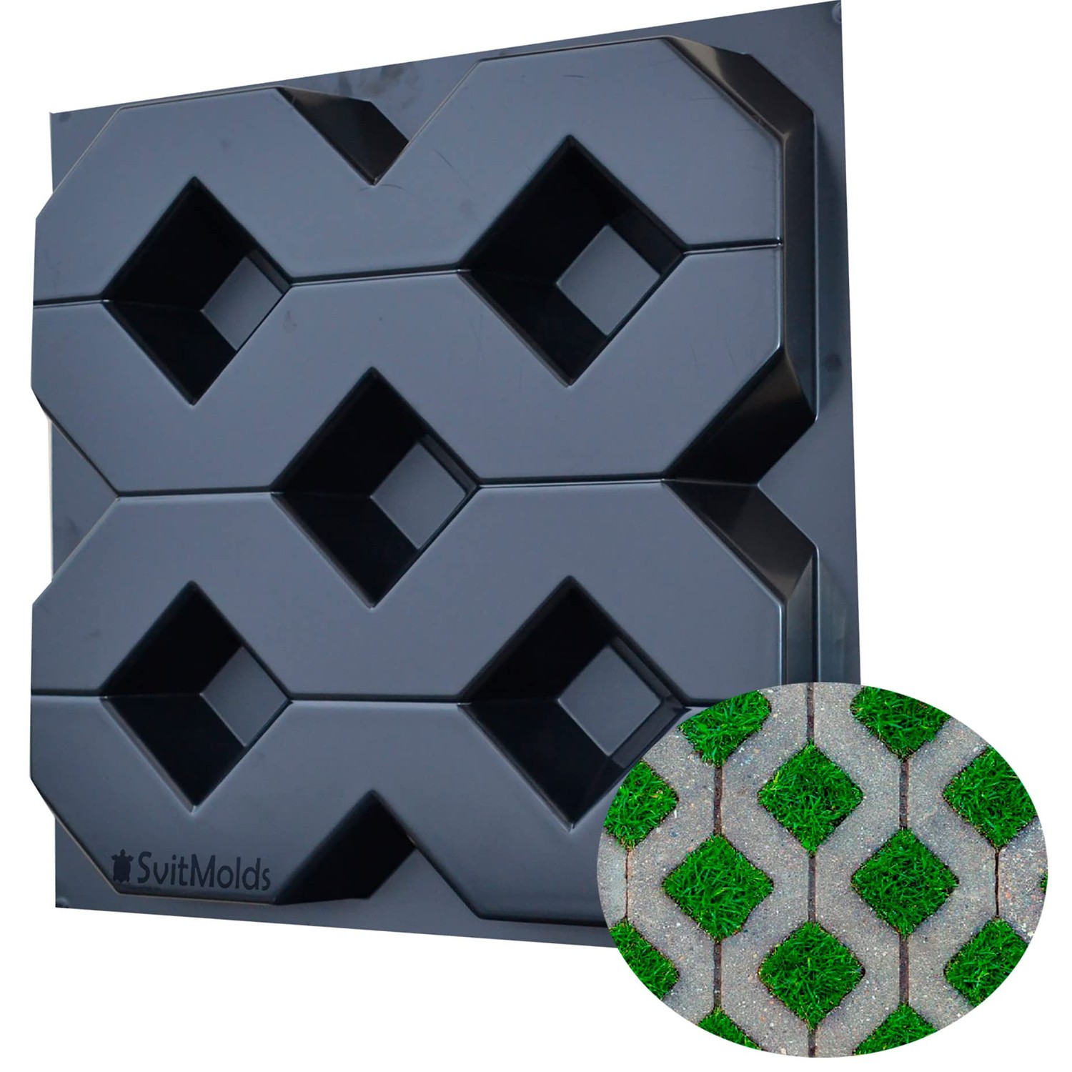 Concrete Molds DIY Grass Concrete Paving Block Concrete Pavers & Paving ...
