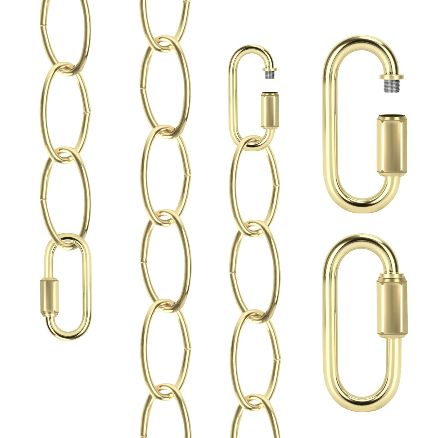 Kofuyni 6FT Elegant Gold Finish Chandelier Chain, Adjustable 72 Inches ...