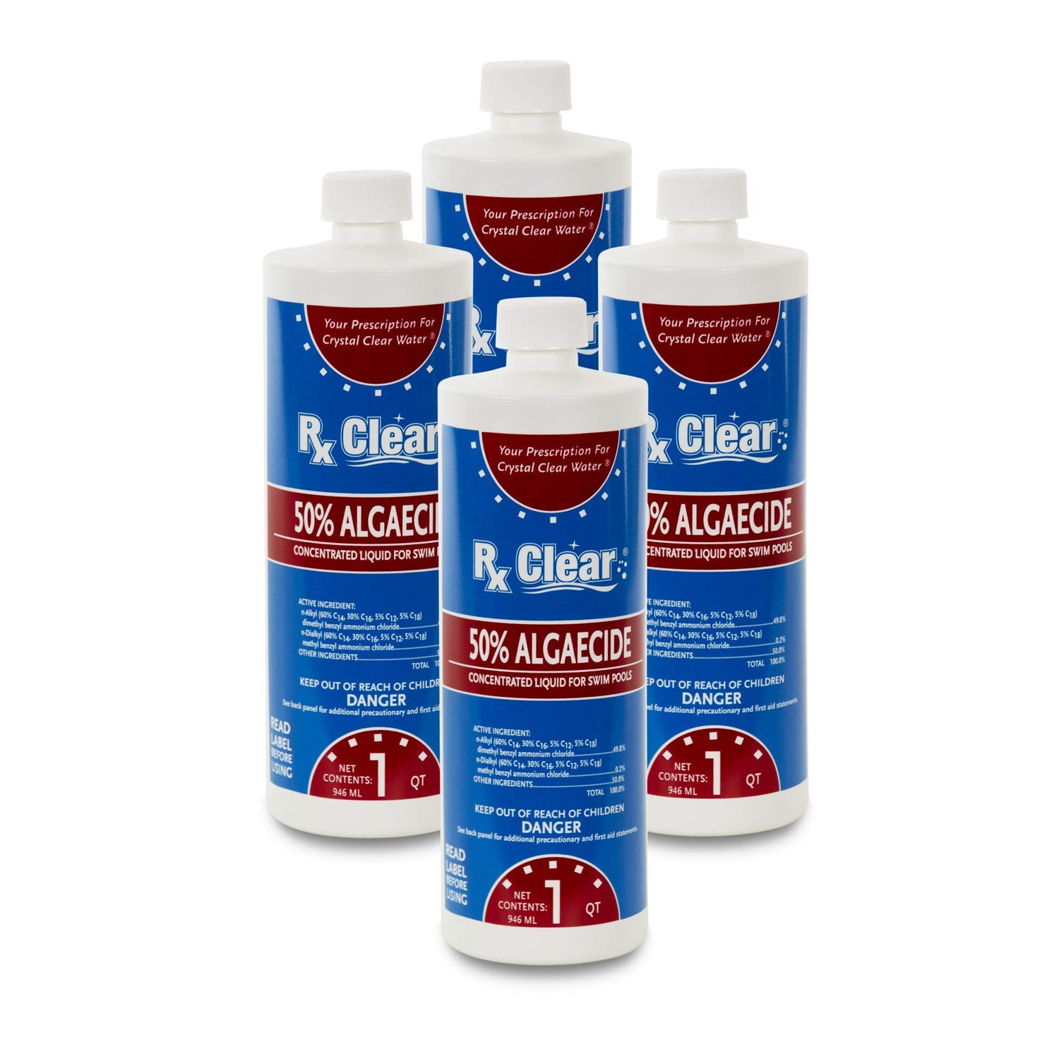 Rx Clear Algaecide 50 Plus | 50 Percent Concentrated Liquid Algaecide ...