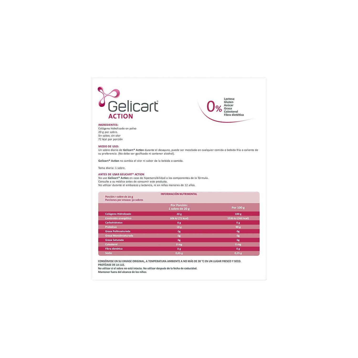 Gelicart Action Colágeno Hidrolizado | Suplemento Alimenticio Sin ...