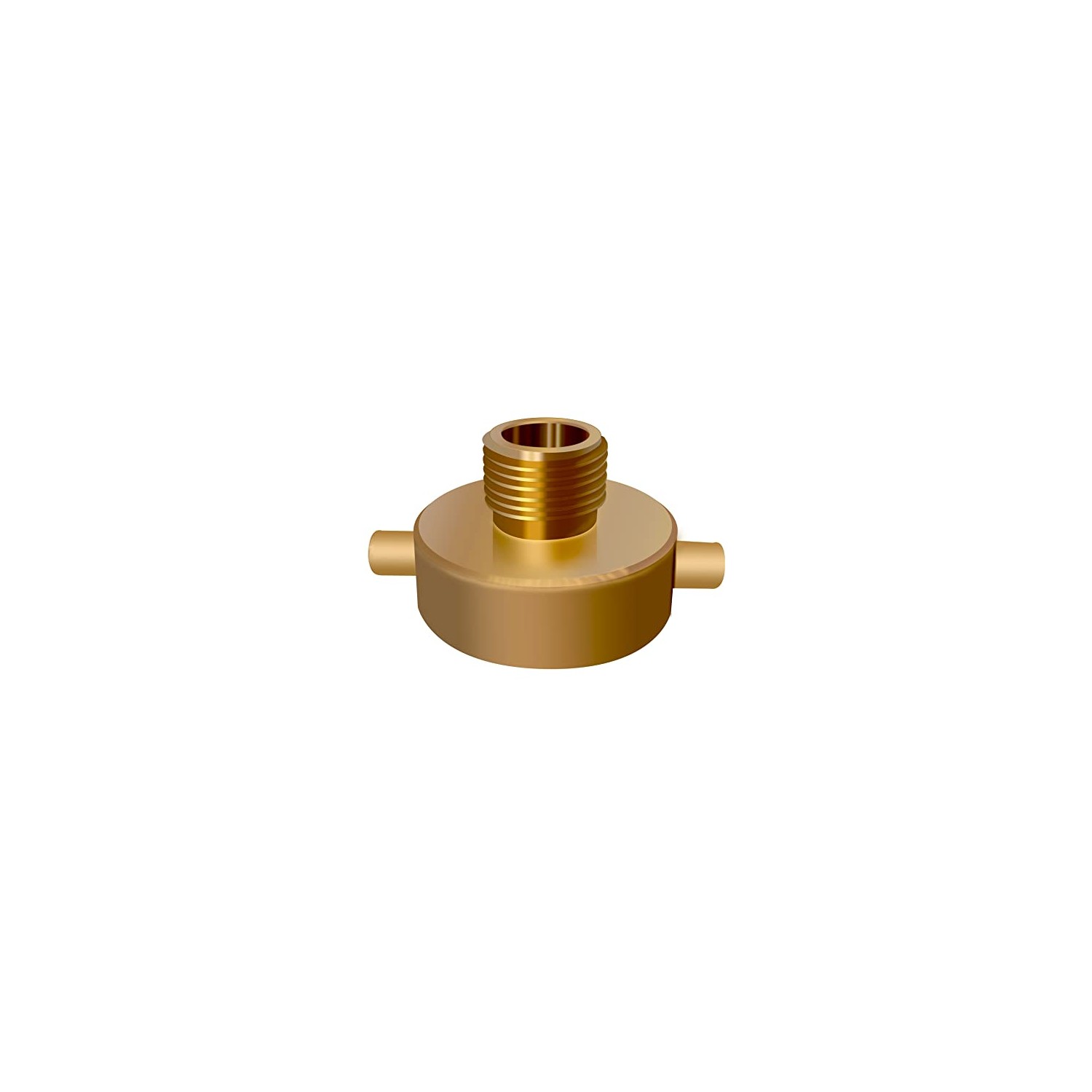 Brass Fire Equipment 1-1/2" NST (NH) Female x 3/4" GHT Male Brass Fire ...