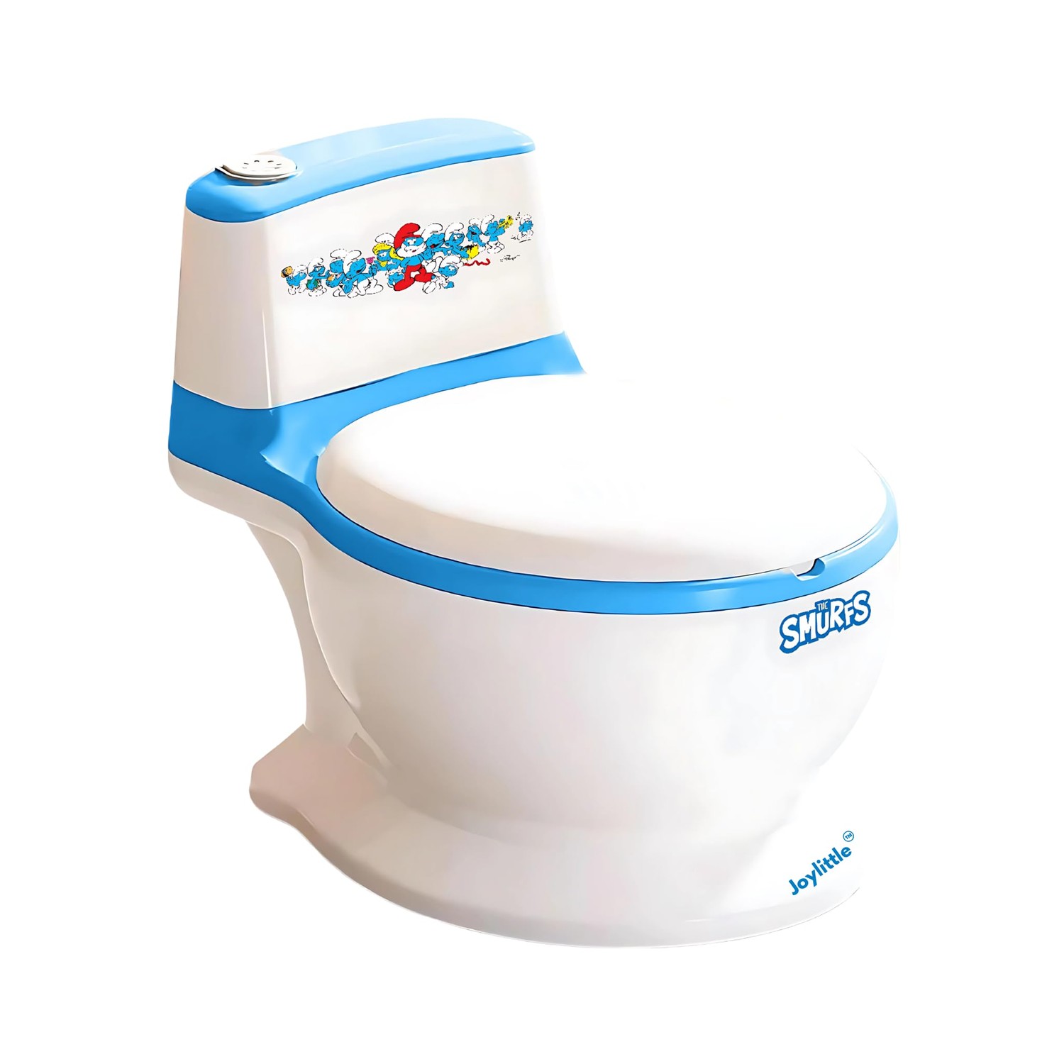 The Smurfs Lifelike Potty Training Toilet with Wipes Storage - ibspot.com