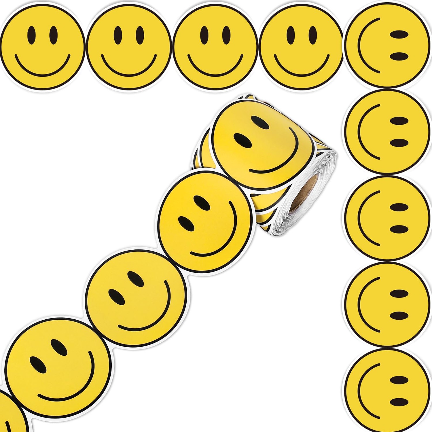 Whaline 65.6Ft Back to School Bulletin Board Border Smiling Face Trim ...