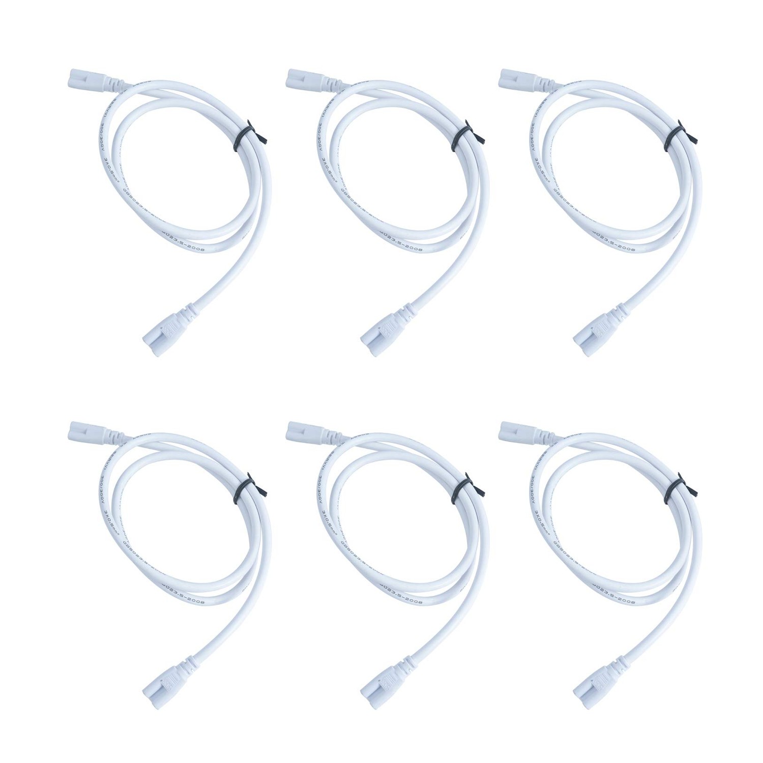 48 Pack T5 T8 LED Lamp Connecting Wire，Double End 3Pin Connector Cable ...