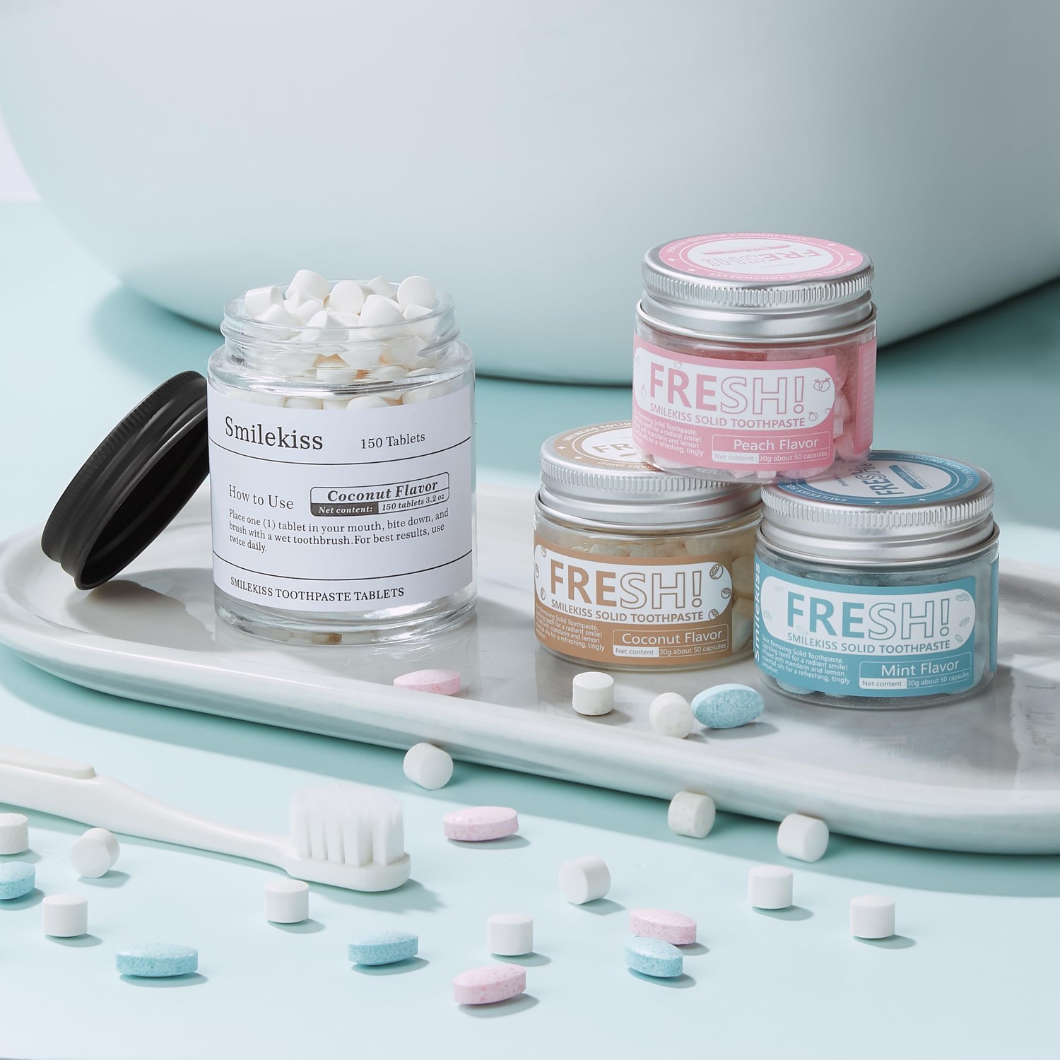 Smilekiss Toothpaste Tablets -Nano Hydroxyapatite Chewable Toothpaste ...