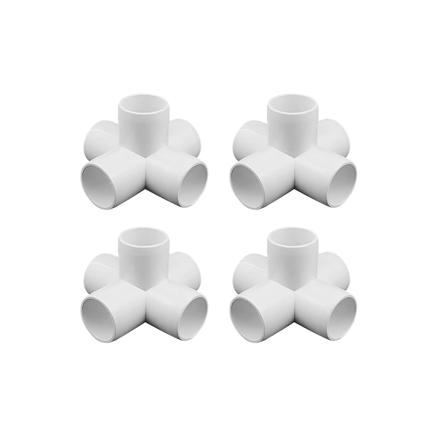 ANPTGHT 2 Inch Tee PVC Fitting 5 Way Elbow Connector, Furniture Grade ...