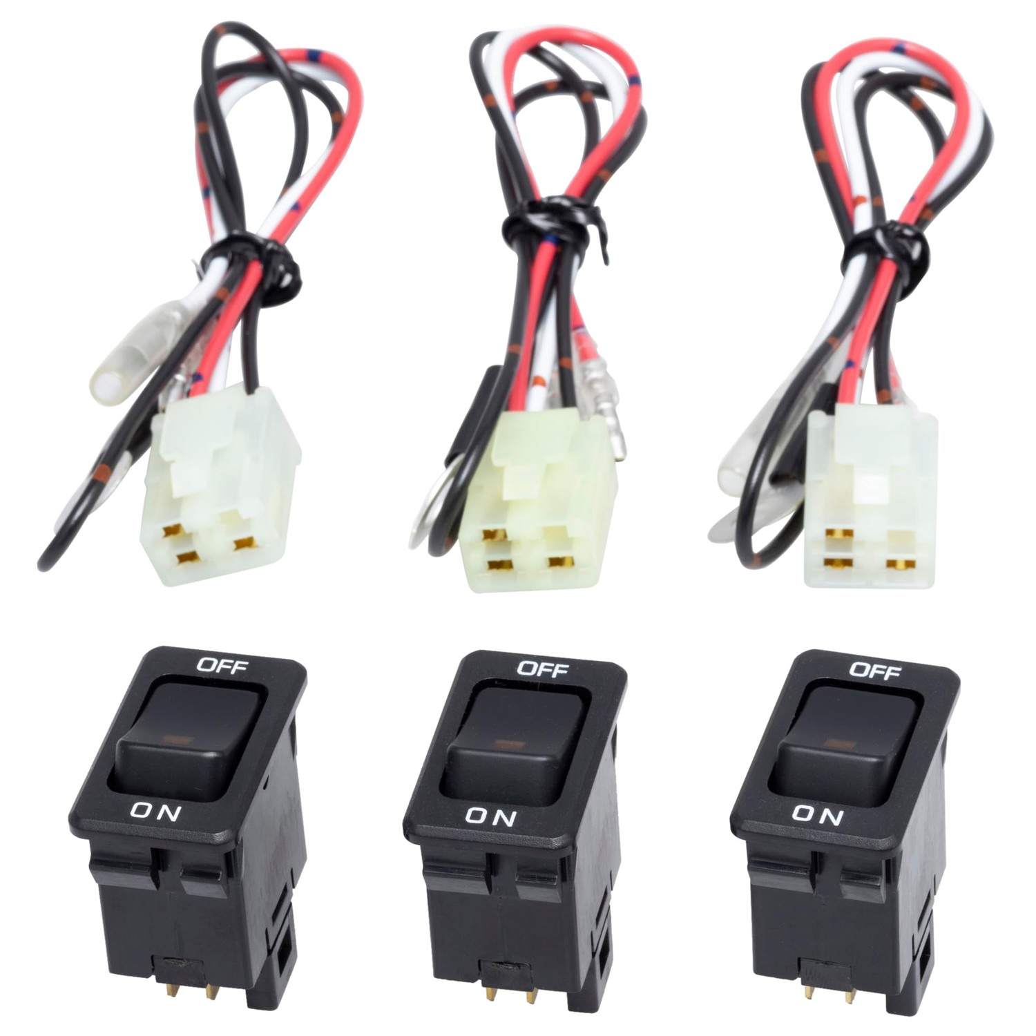 Car Seesaw Switch IS-510 LED Illuminated [ON-OFF] (Includes Harness for ...