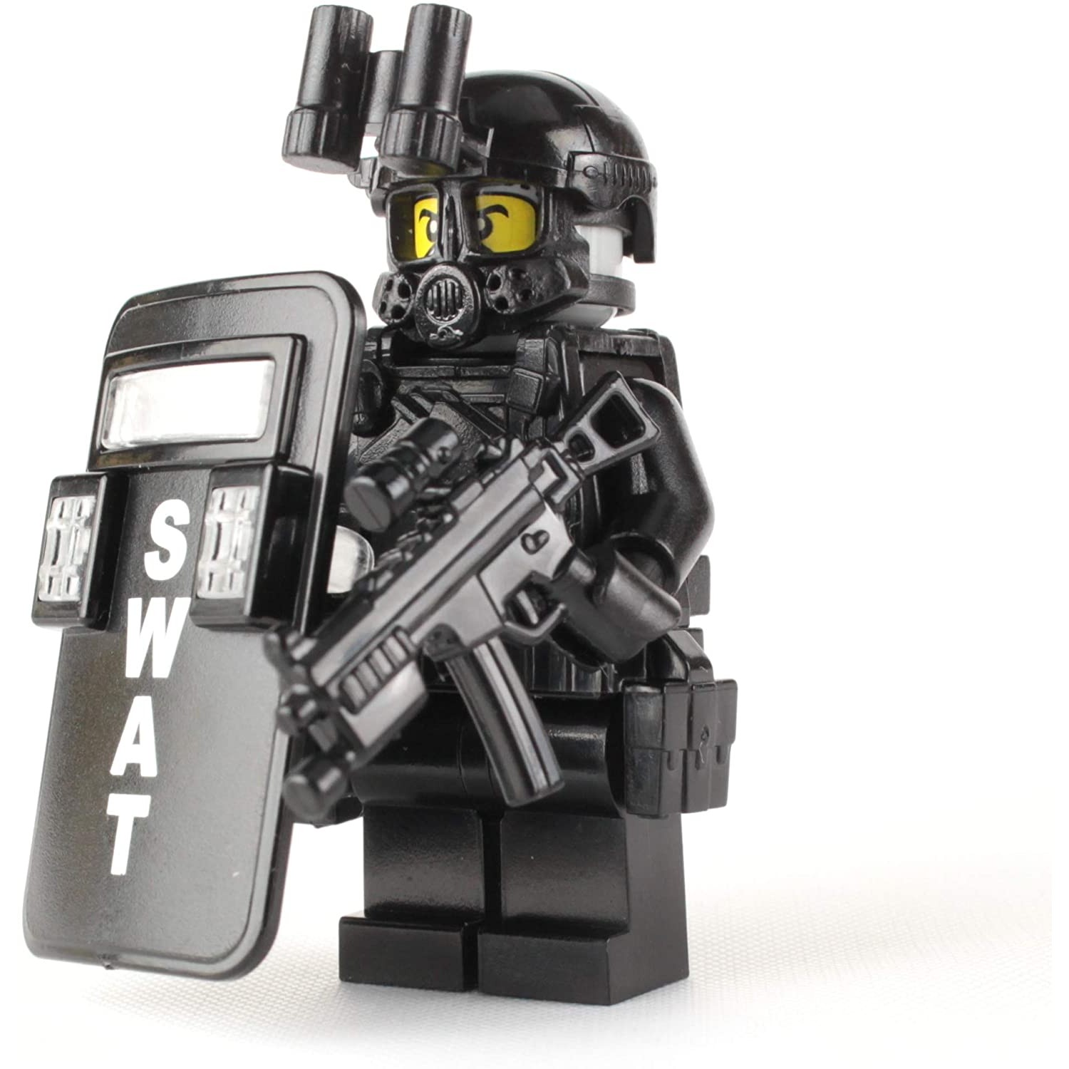 Battle Brick SWAT Police Officer Pointman (SKU50) Custom Minifigure ...