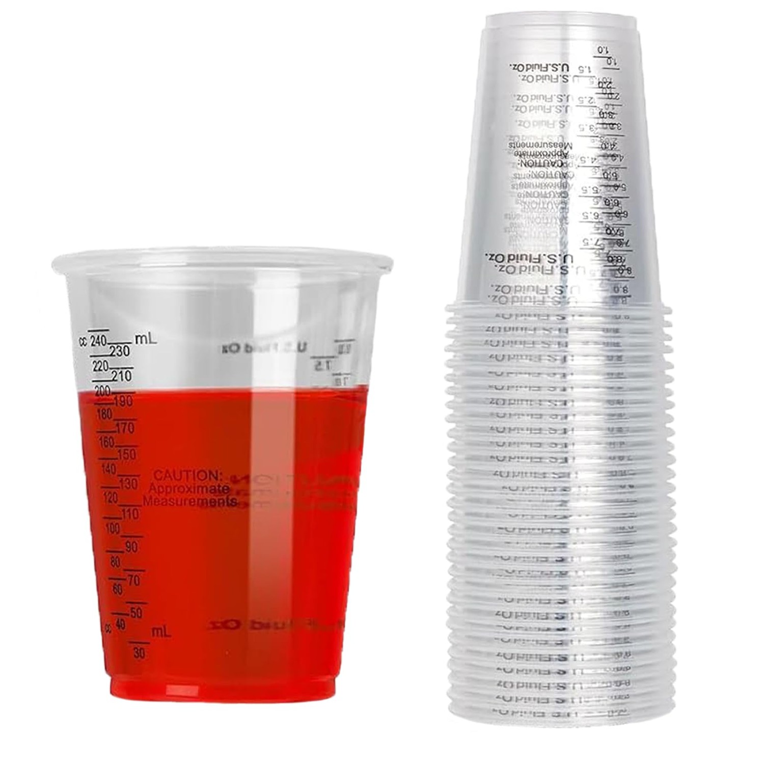 Epoxy Resin Mixing Cups, Pack of 30 Mixing Cups with Scale, 240 ml ...
