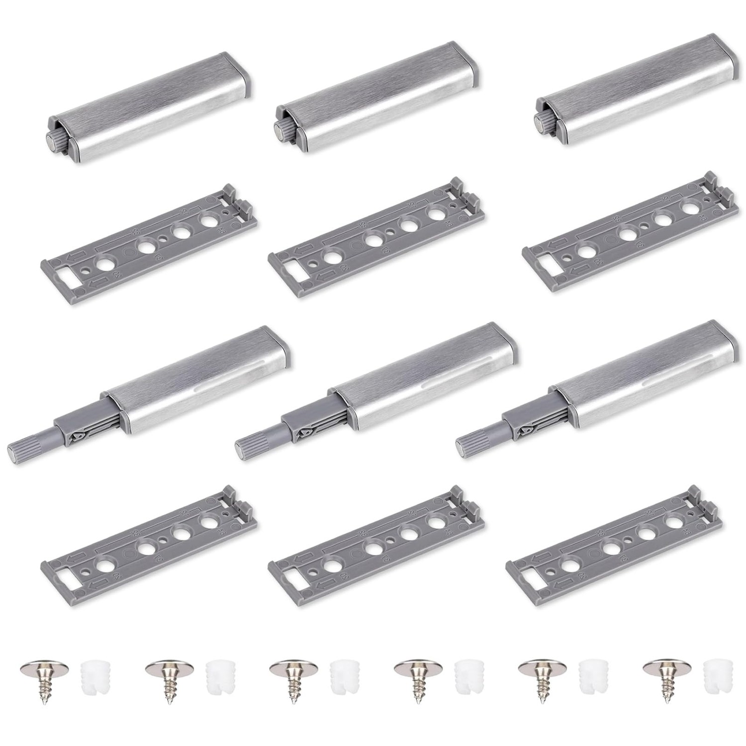 Set of 6 Pressure Door Openers, Push to Open Door Opener, Cupboard Door ...