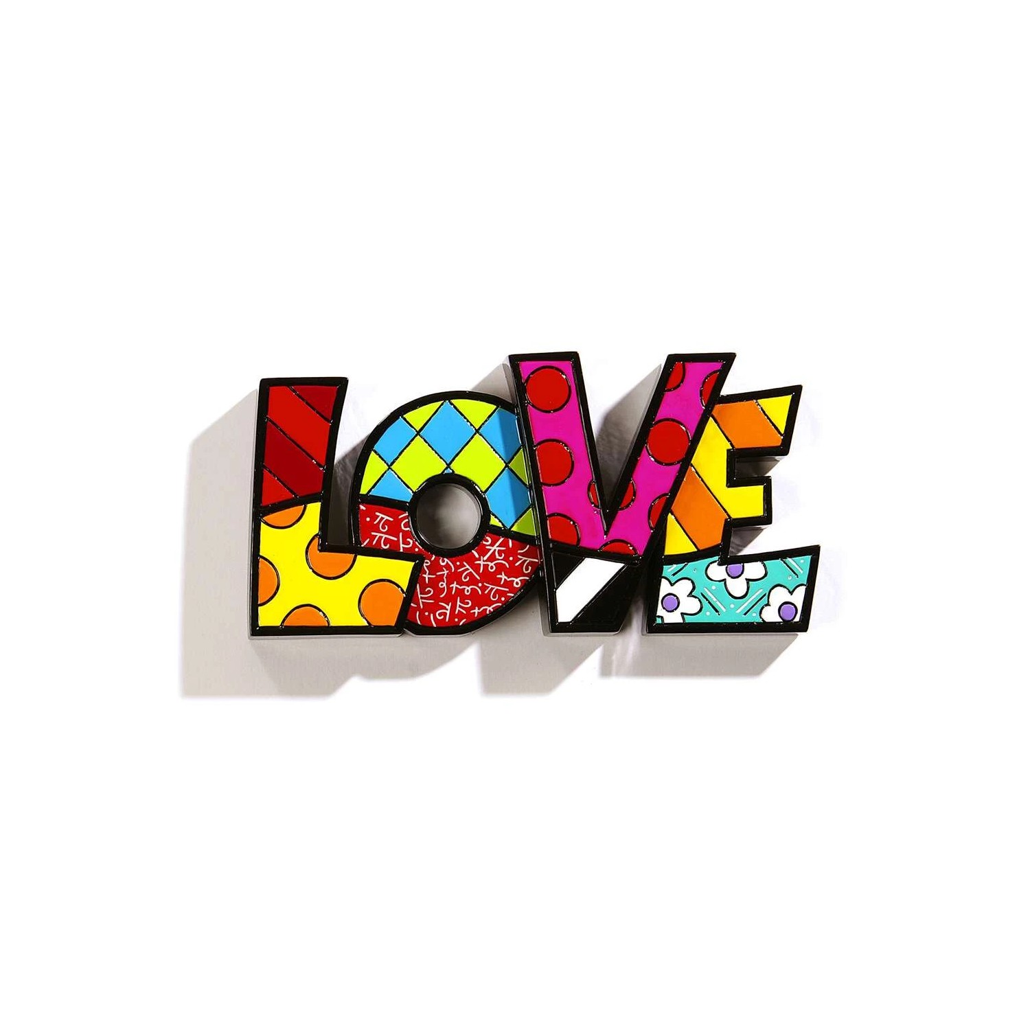 ROMERO BRITTO LOVE WORD ART FIGURINE LARGE 7 IN X 4 IN * NEW * - ibspot.com
