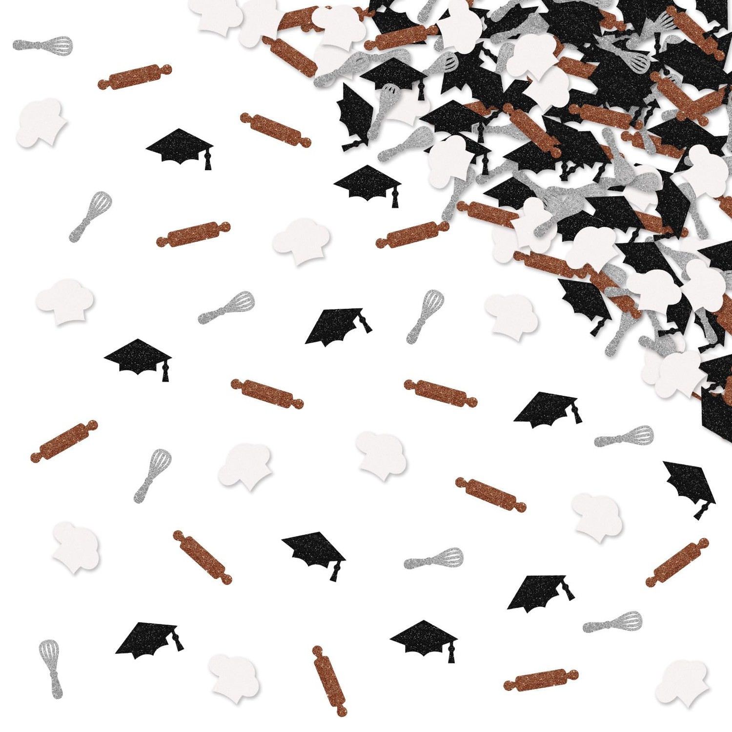 120pcs Congrats Chef Confetti, Chef Graduation Confetti, Chef Hat Table ...