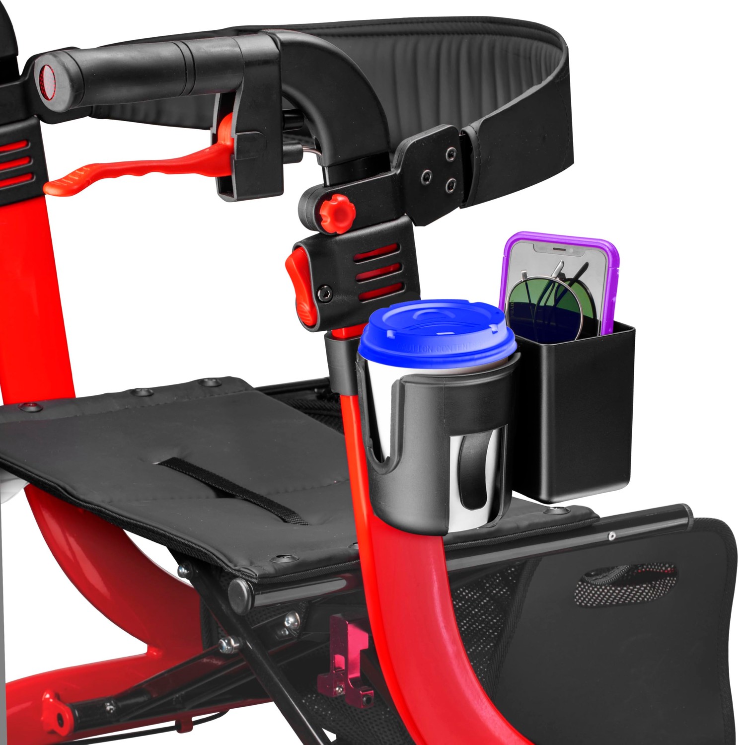 Clip-On Walker Cup Holder with Large Storage Box – Only Designed to be ...