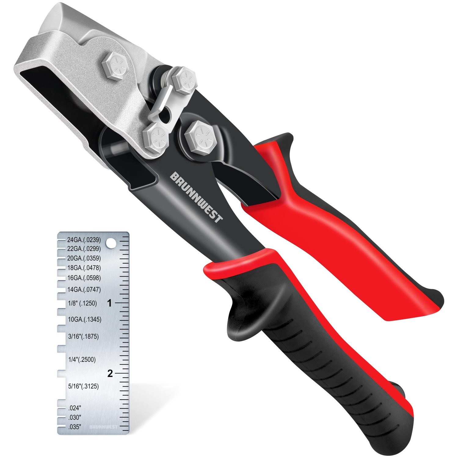 BRUNNWEST Snap Lock Punch Tool for Sheet Metal, Vinyl and Aluminum ...