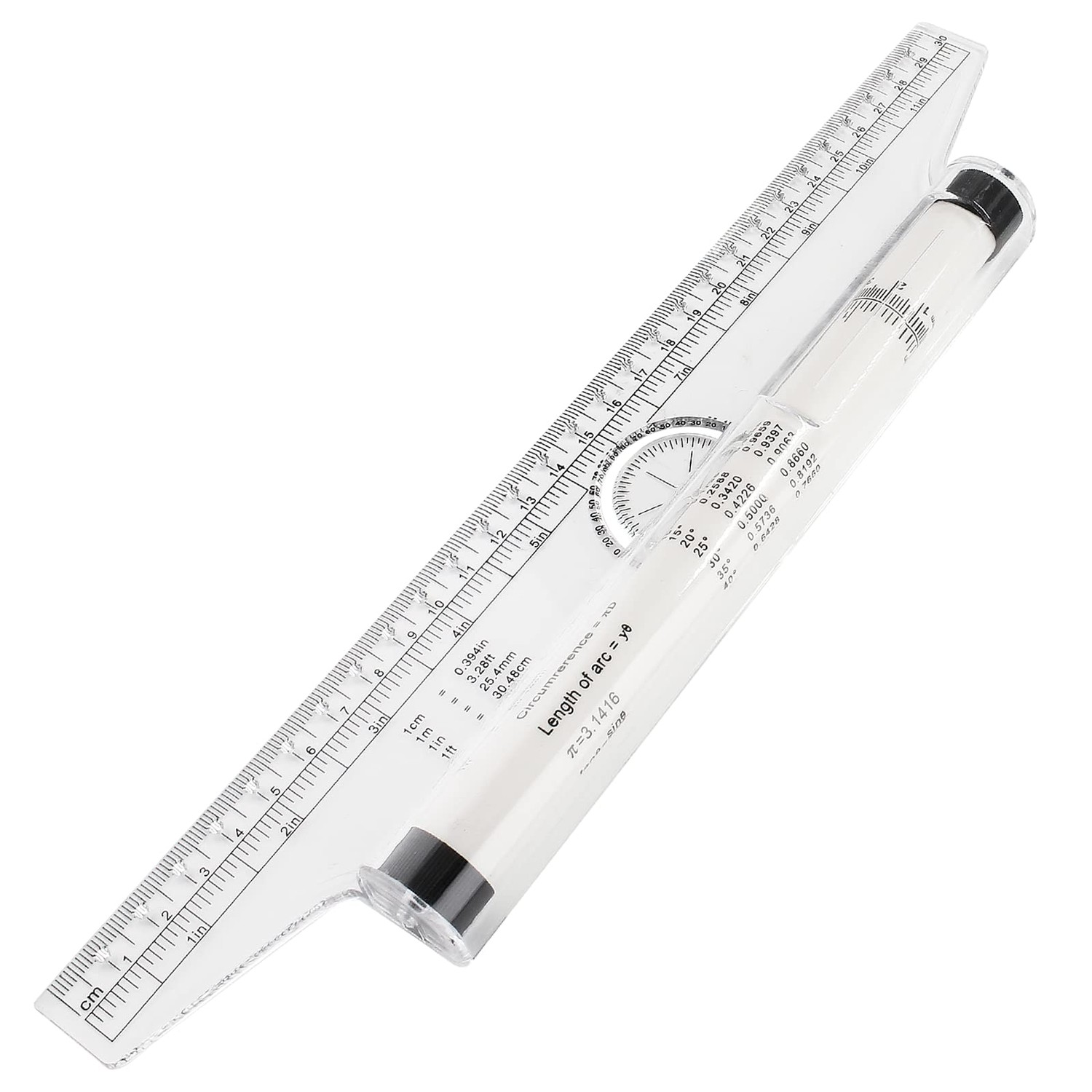 Plastic Measuring Rolling Ruler, 12 Inch Drawing Roller Ruler Parallel ...