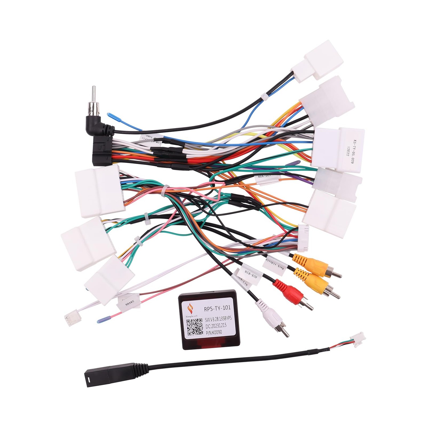 ViaBecs 16PIN Car Radio Wiring Harness for Toyota Corolla RAV4 Camry ...