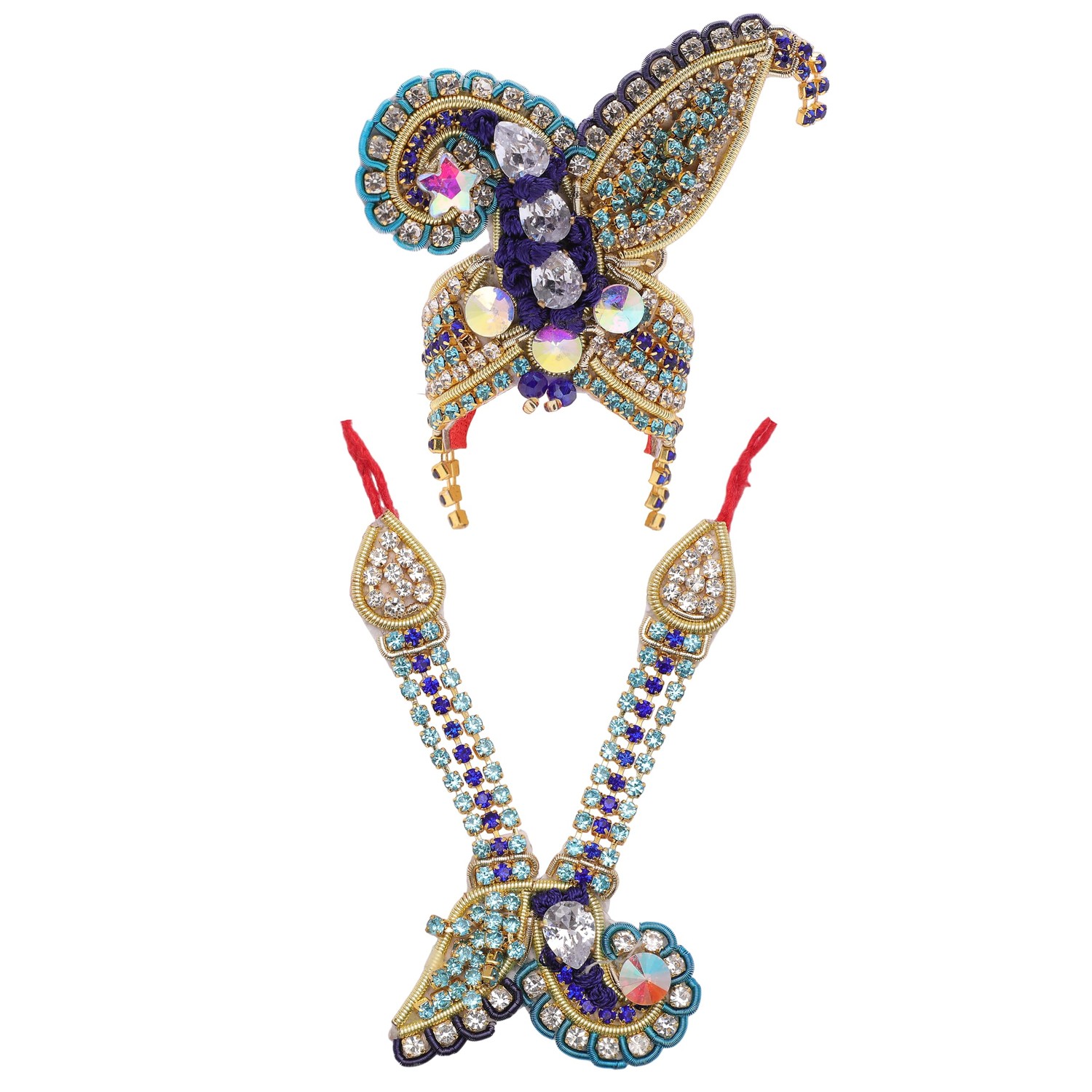Decorative Mala Mukut Set for God Goddess Ganesh / Laddu Gopal / Devi ...