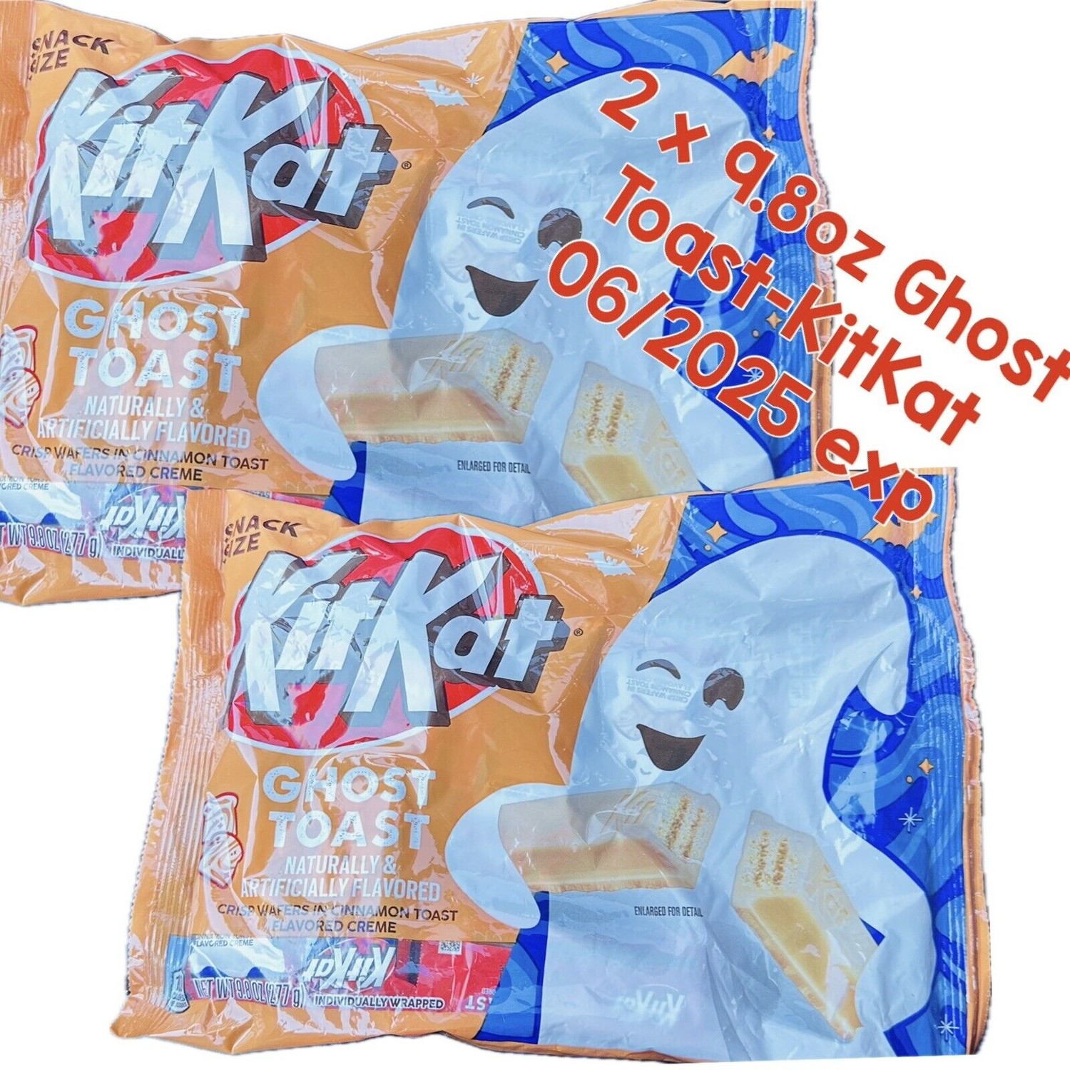 Kit Kat 2/Kit Kat GHOST TOAST Crisp Wafers in Cinnamon Toast Creme ...