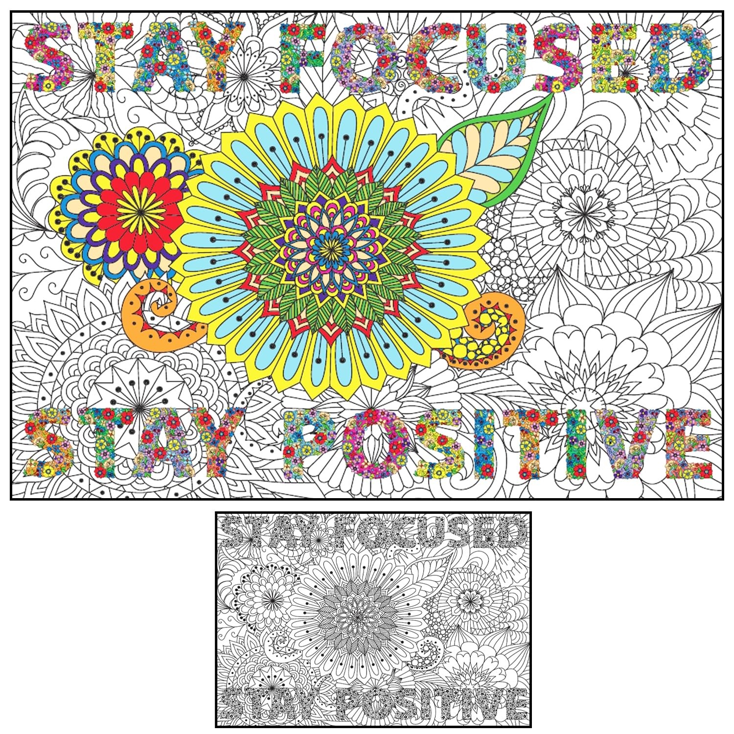 Large Coloring Posters for Adults and Kids - Giant Coloring Poster ...