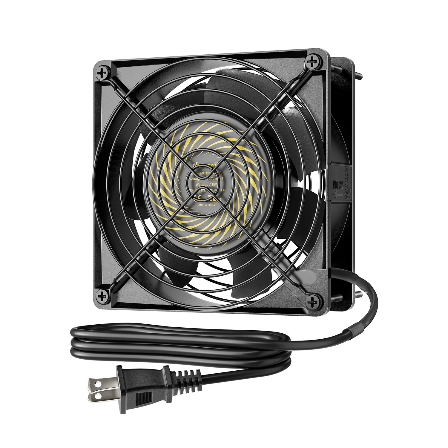 DEWENWILS 120V AC Fan, Waterproof Exhaust Fan 120mm, 18W 2850RPM 90CFM ...