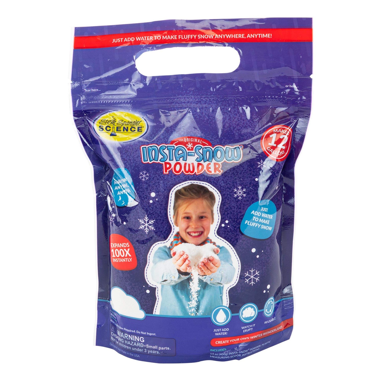 Steve Spangler Science-855650 Insta-Snow Powder, 14 oz–Fun Science Kits ...