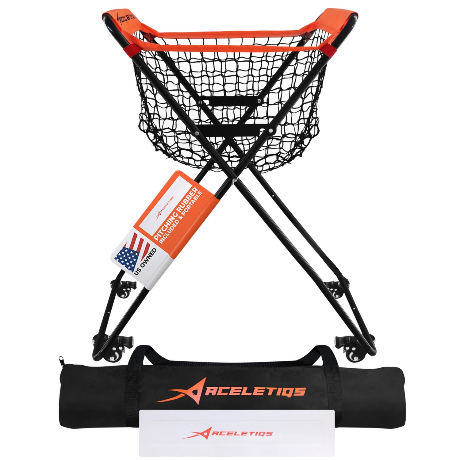 ACELETIQS Baseball Softball Portable Batting Practice Ball Caddy, Use ...