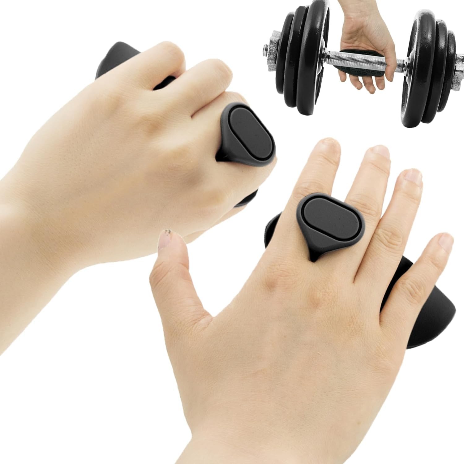 2 Pairs Weight Lifting Grips (Black + Gray) | Premium Gym Grips for ...