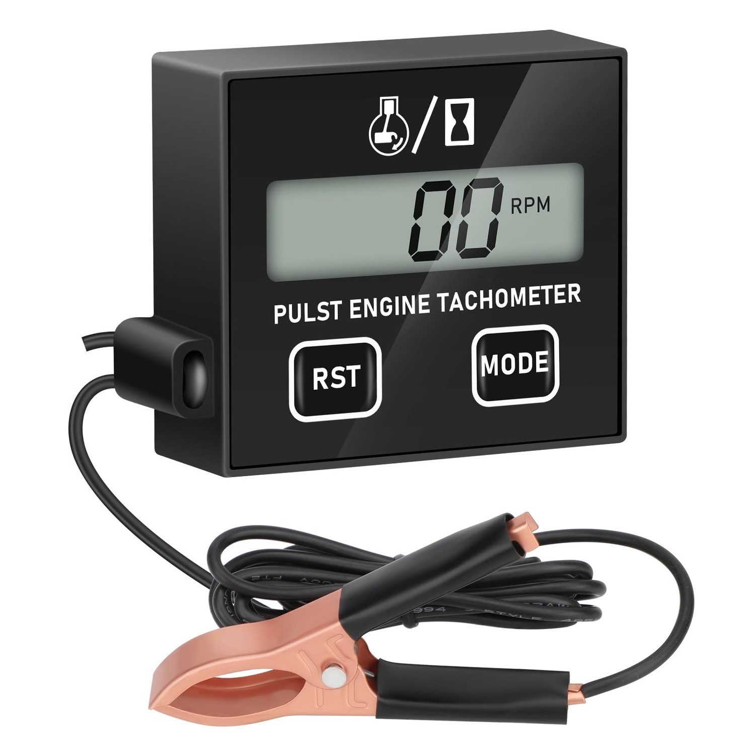 Linkstyle Small Engine Tachometer, Digital Tachometer Tach Gauge Reset ...