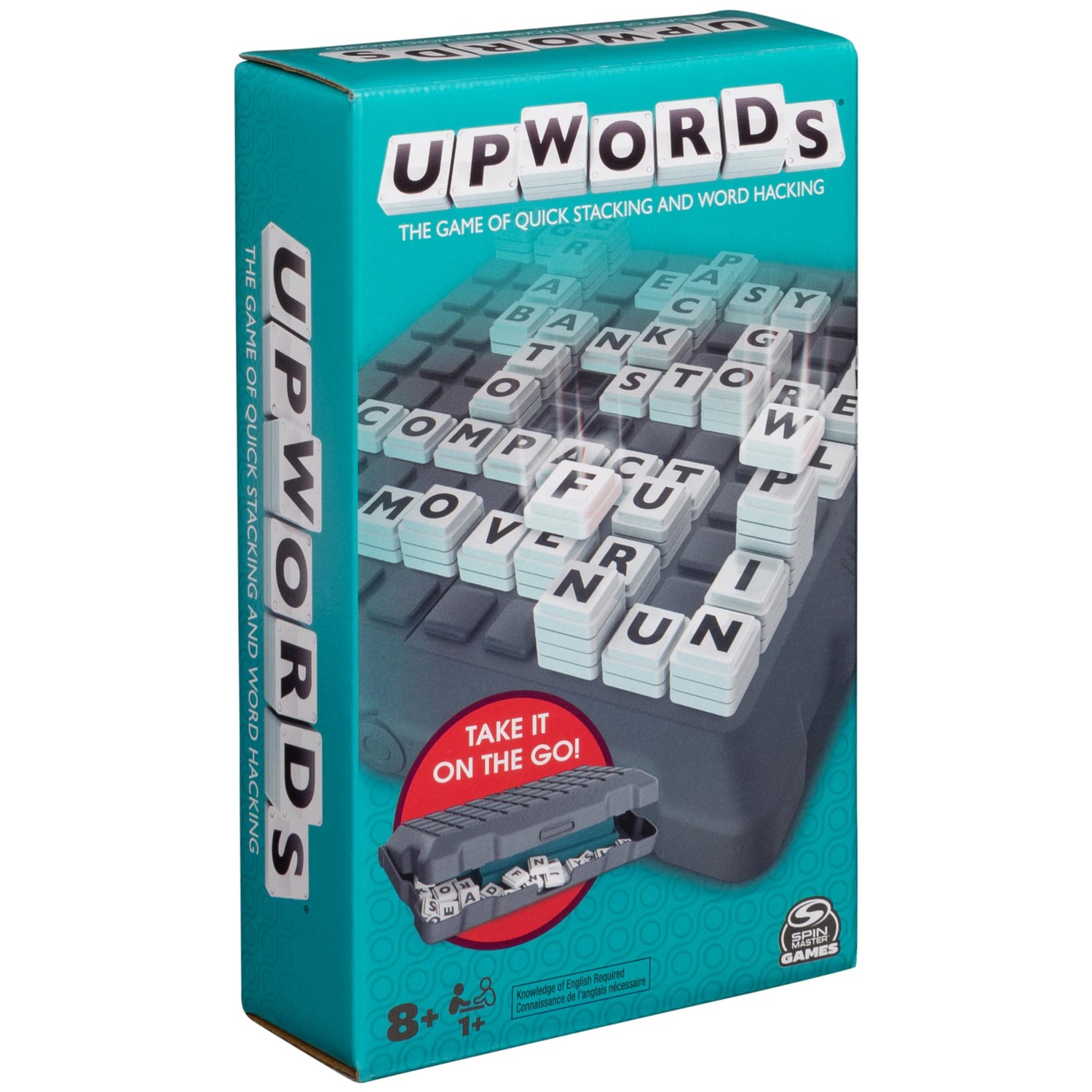 Upwords, Pack & Go Word Game with Stackable Letters and Rotating Board ...