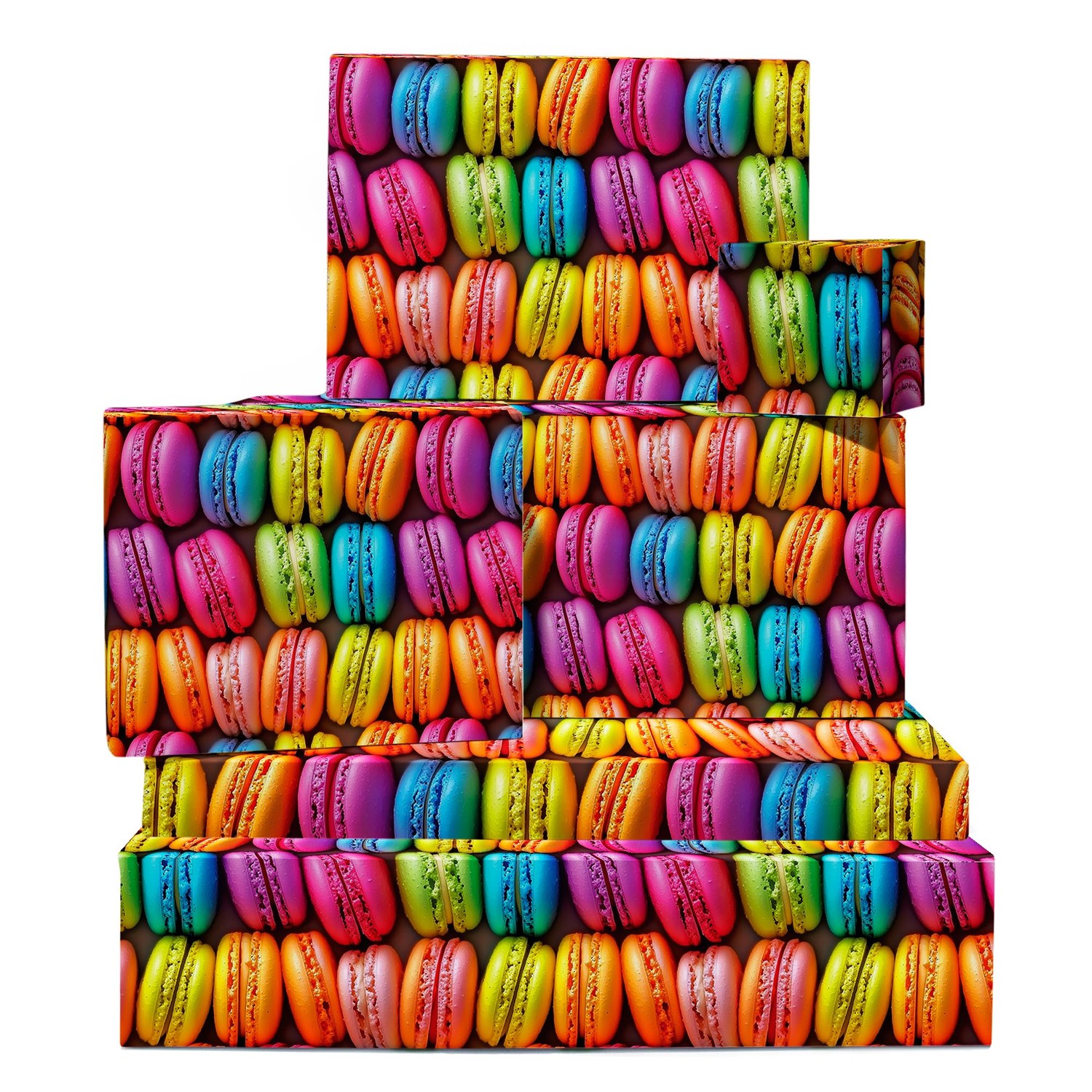 Macaron Birthday Wrapping Paper - 6 Sheets of Wrapping Paper for Girls ...