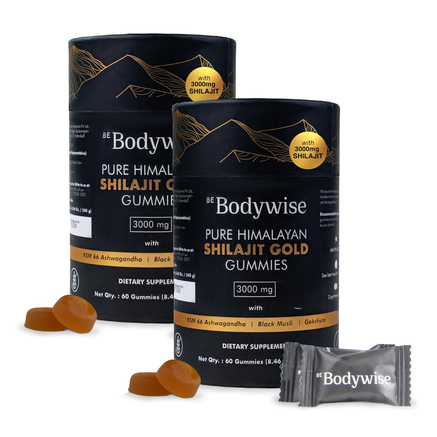 Be Bodywise Pure Himalayan Shilajit Gummies Gold I No Added Sugar I ...