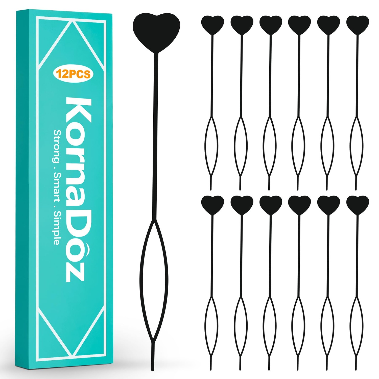 KornaDoz 12 Pcs Quick Hair Beader Tool & Bead Threader Kit for Braids ...