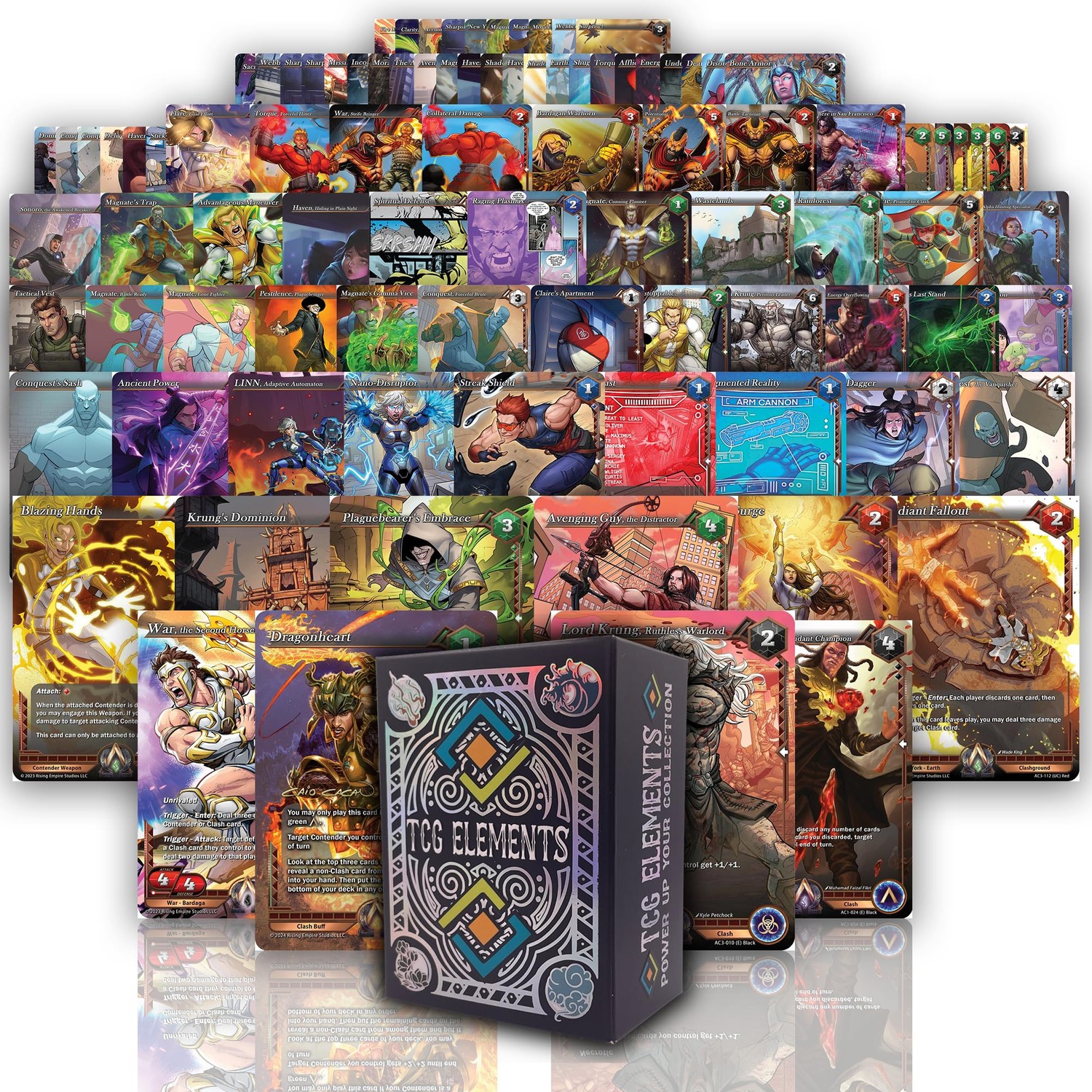 Alpha Clash TCG 100 Card Bundle, Includes 1 E/IR/L/AR Card, 10 Foil ...