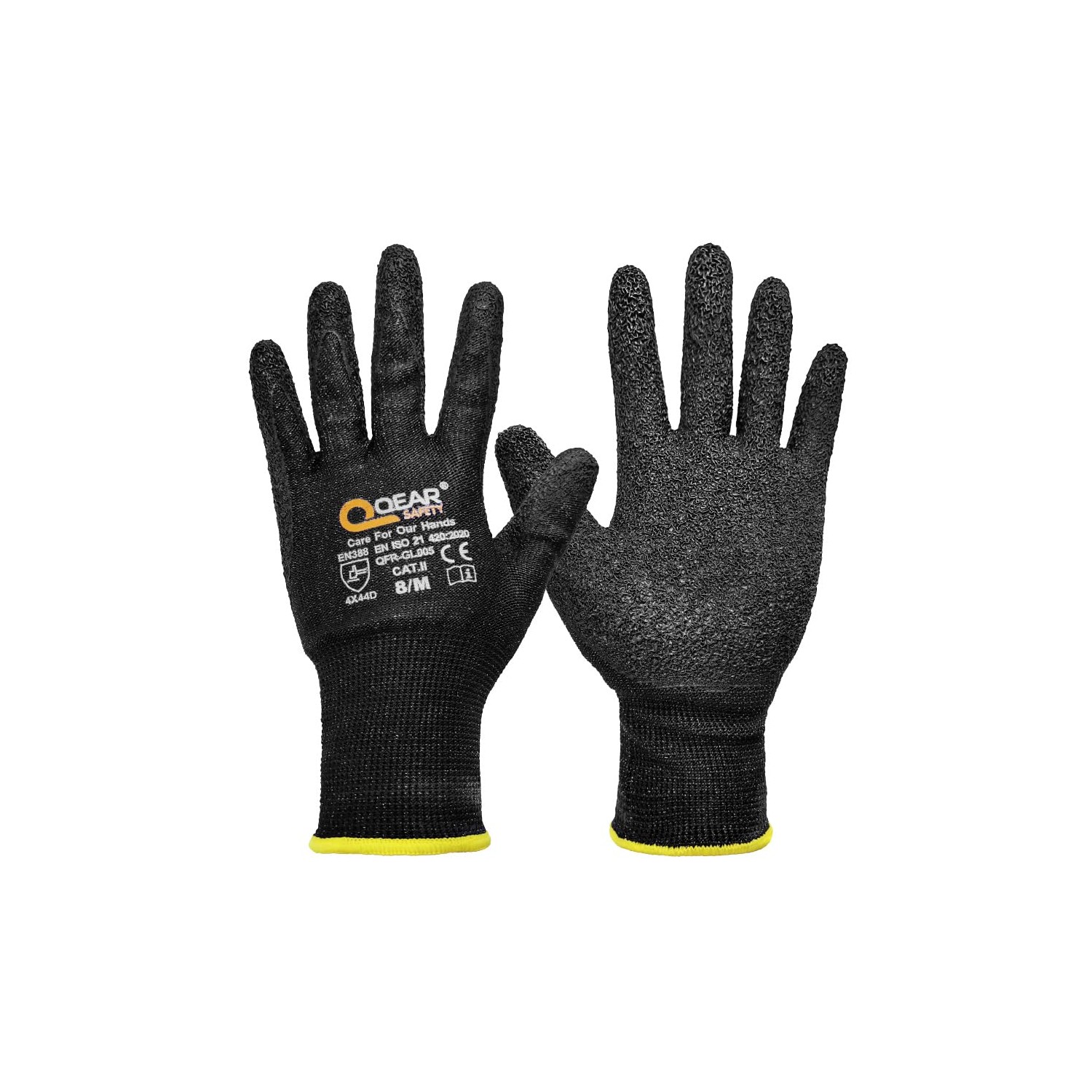 QEARSAFETY 1 Pair Black HPPE Cut 5 Protection Work Safety Gloves ...