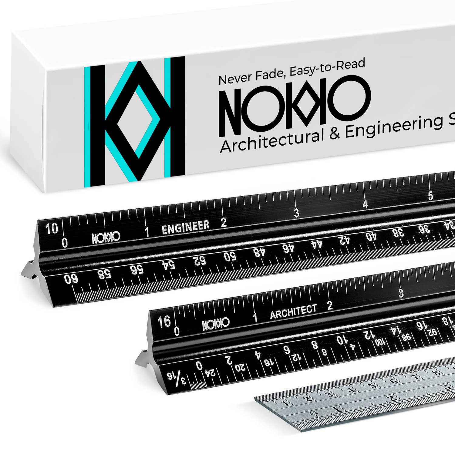 NOKKO 12 Inch Architectural and Engineering Scale Ruler Set ...