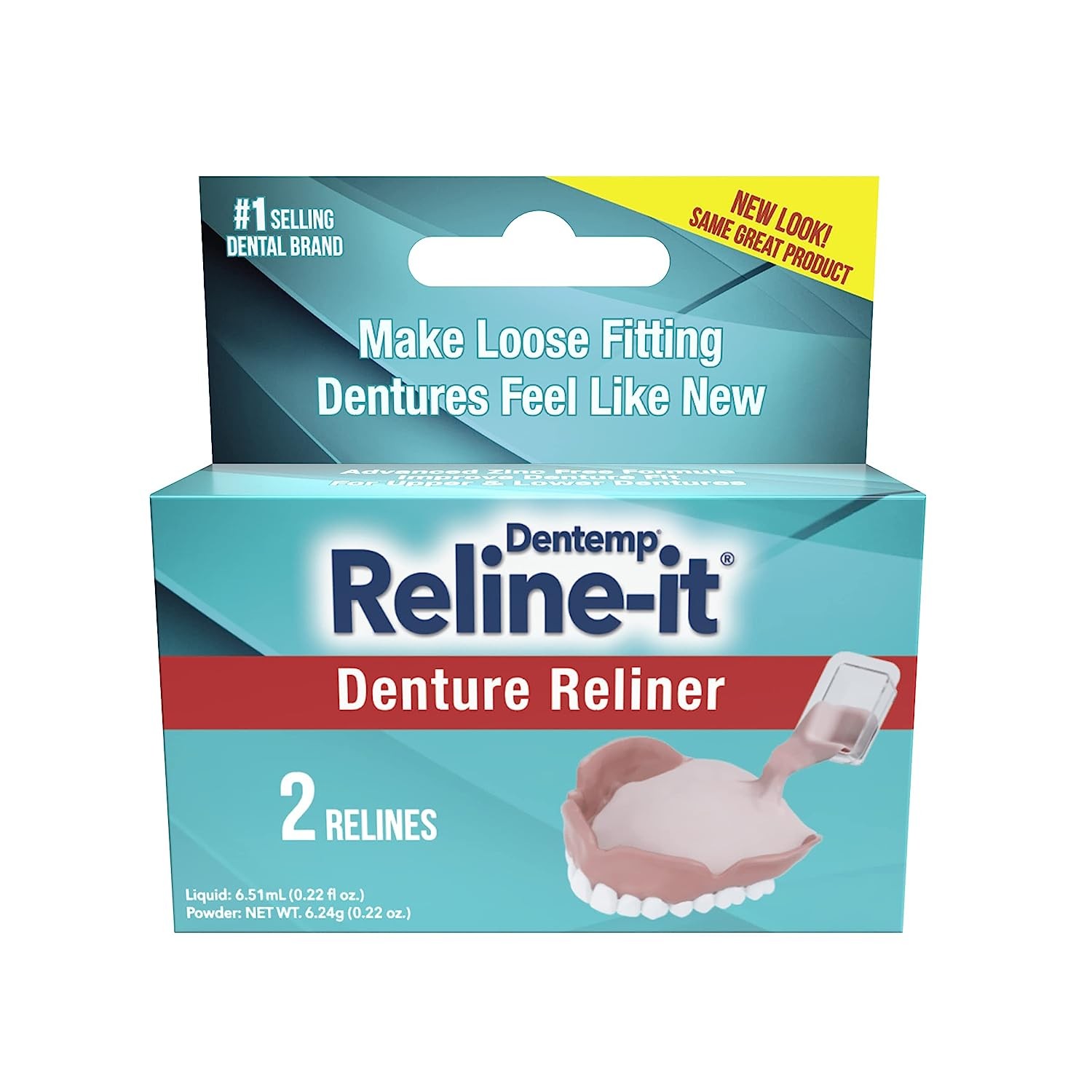 Dentemp Denture Reline Kit - Advanced Formula Reline It Denture Reliner ...